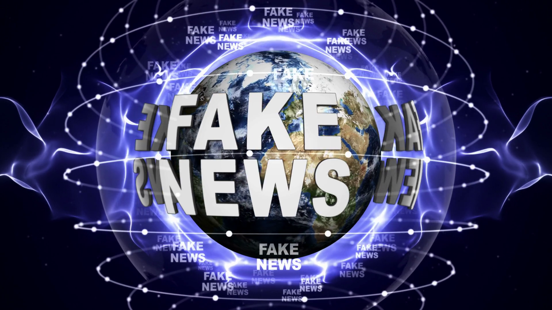 Fake News Text Animation Around World Stock Motion Graphics SBV ...
