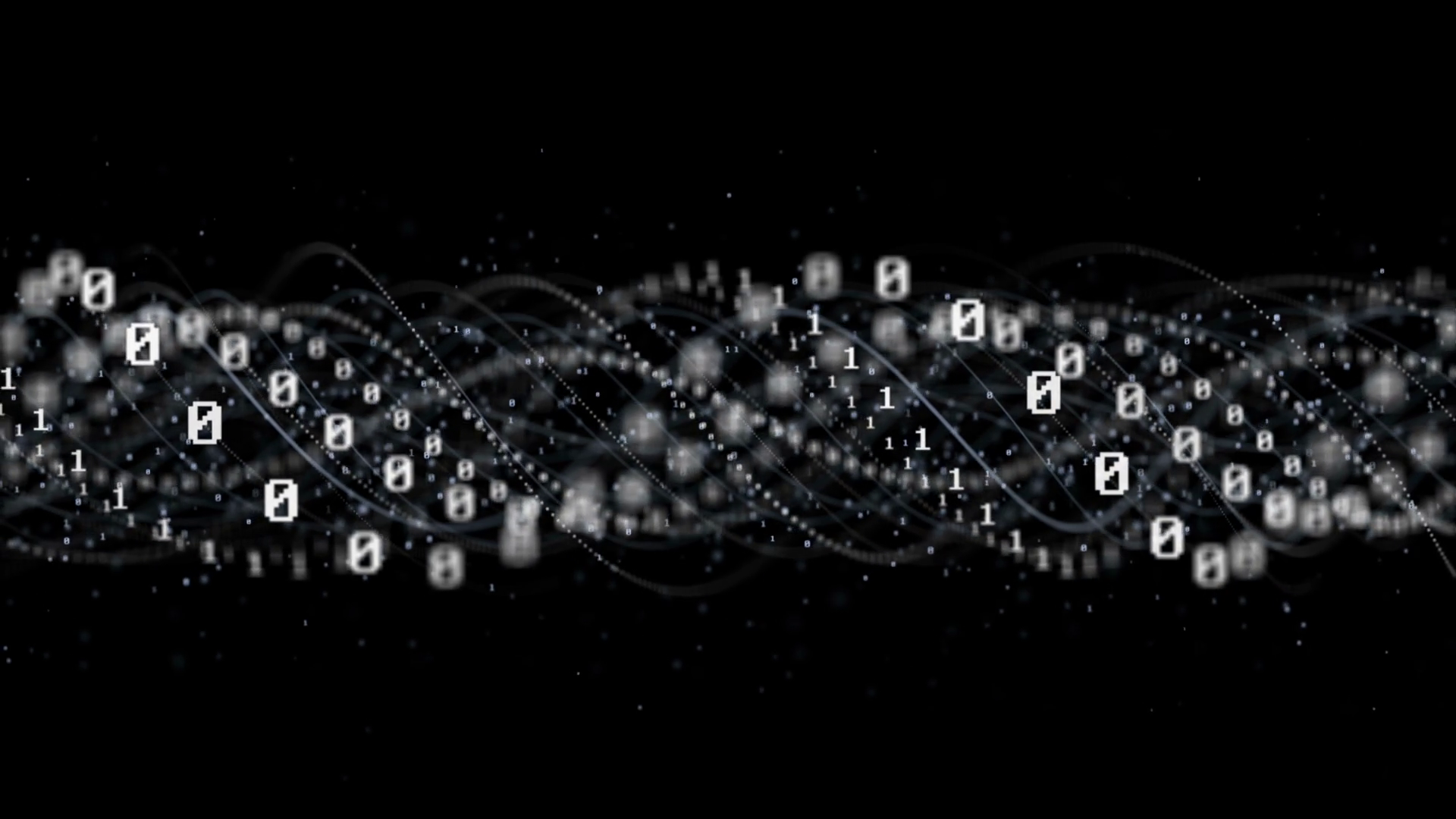 Intertwined Binary Numbers, Technology Animation, Background Motion ...