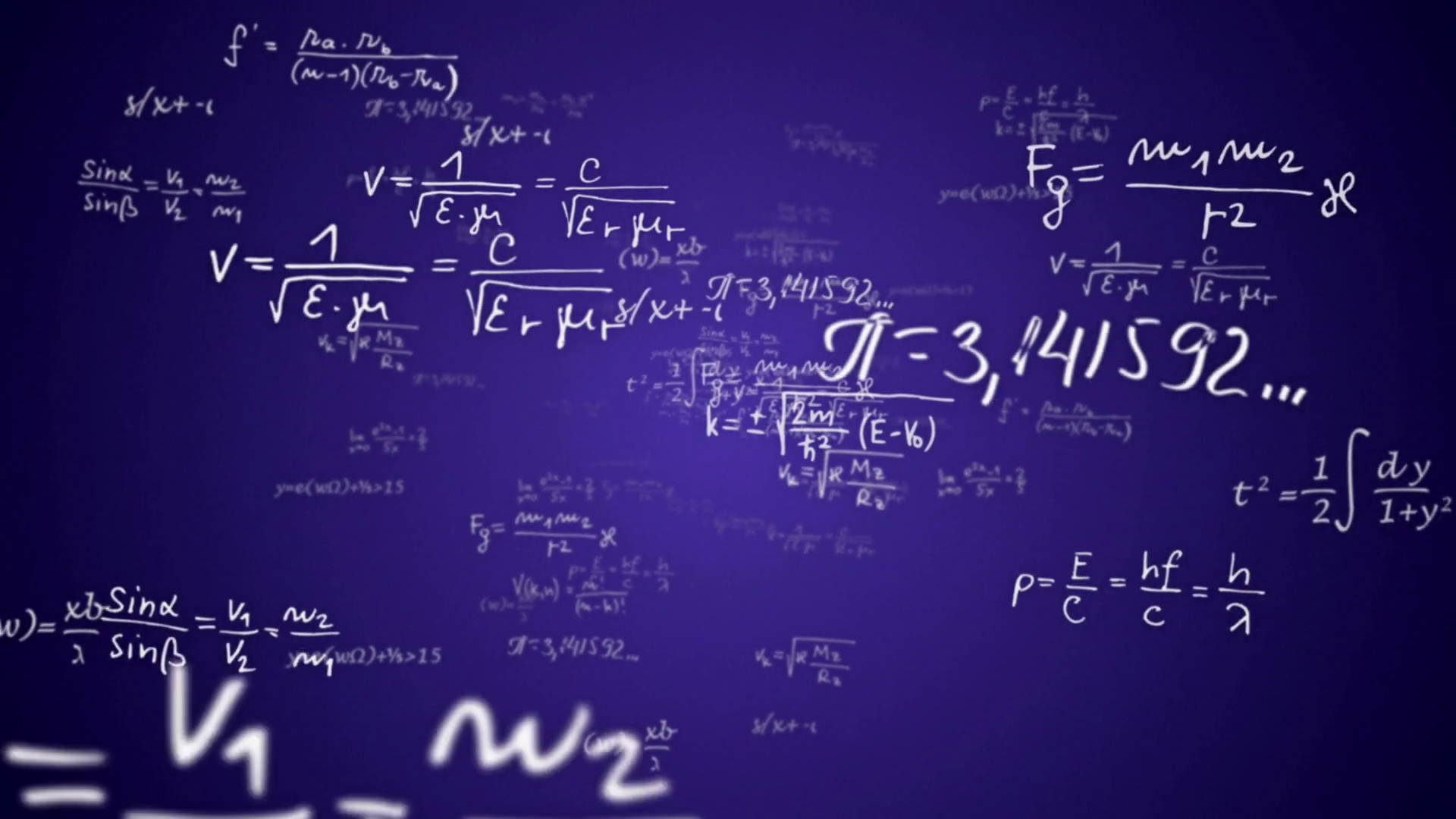 Mathematic Formulas Numbers Animation Background Rendering Loop