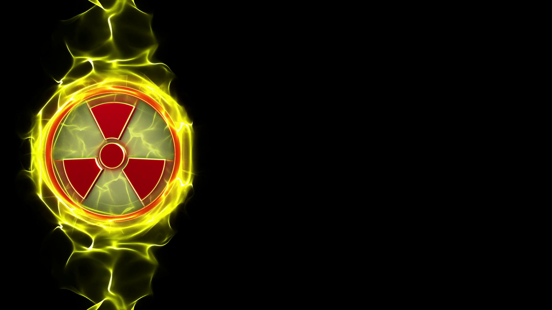 Nuclear Symbol In Particles Ring Radiation Stock Motion Graphics SBV ...