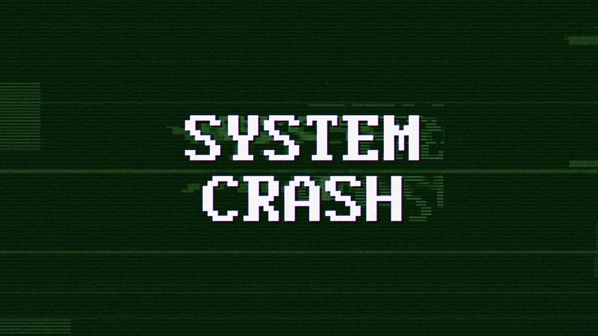 SYSTEM CRASH Glitch Explosion Text Animation, Rendering, Background ...