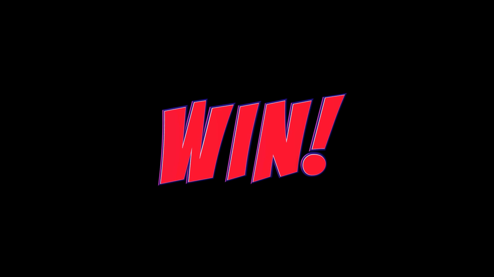 WIN Comic Text Animation, with Alpha Matte, Loop, 4k Motion Background 00:37 SBV-346439982 ...