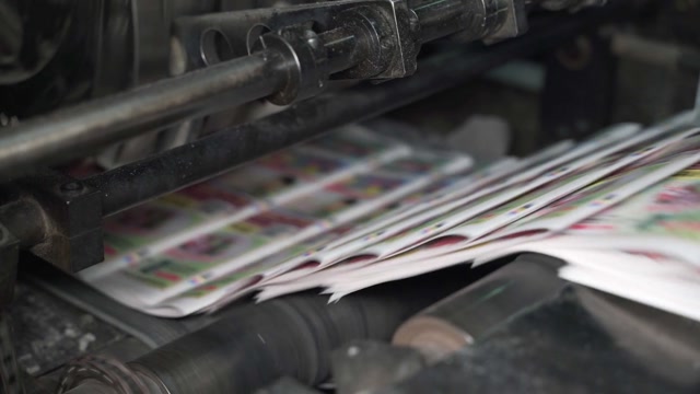 News Paper Printing Press Stock Footage: Royalty-Free Video Clips ...