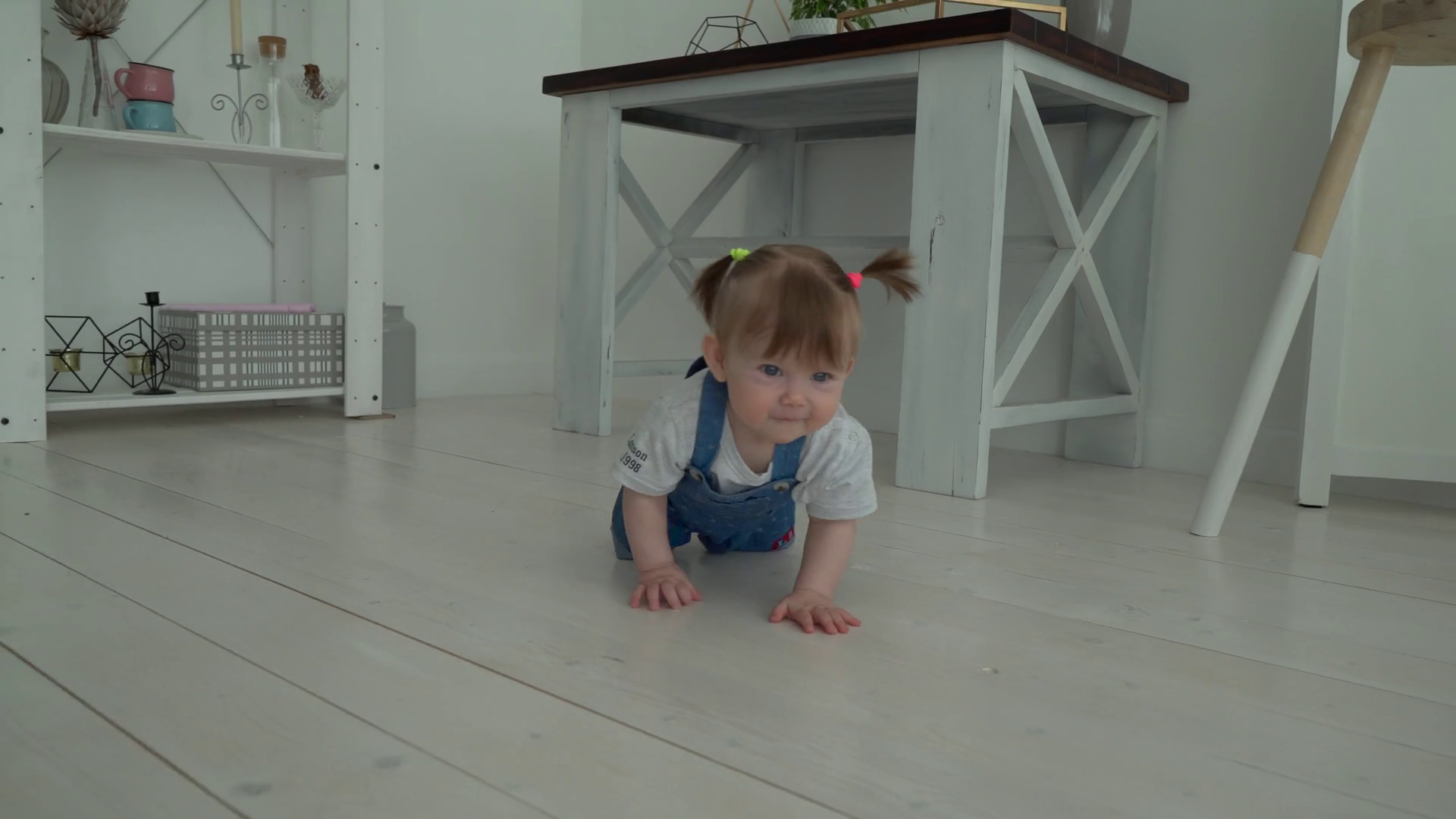 Charming Baby Crawling Towards Camera With Stock Footage SBV-314902444 ...