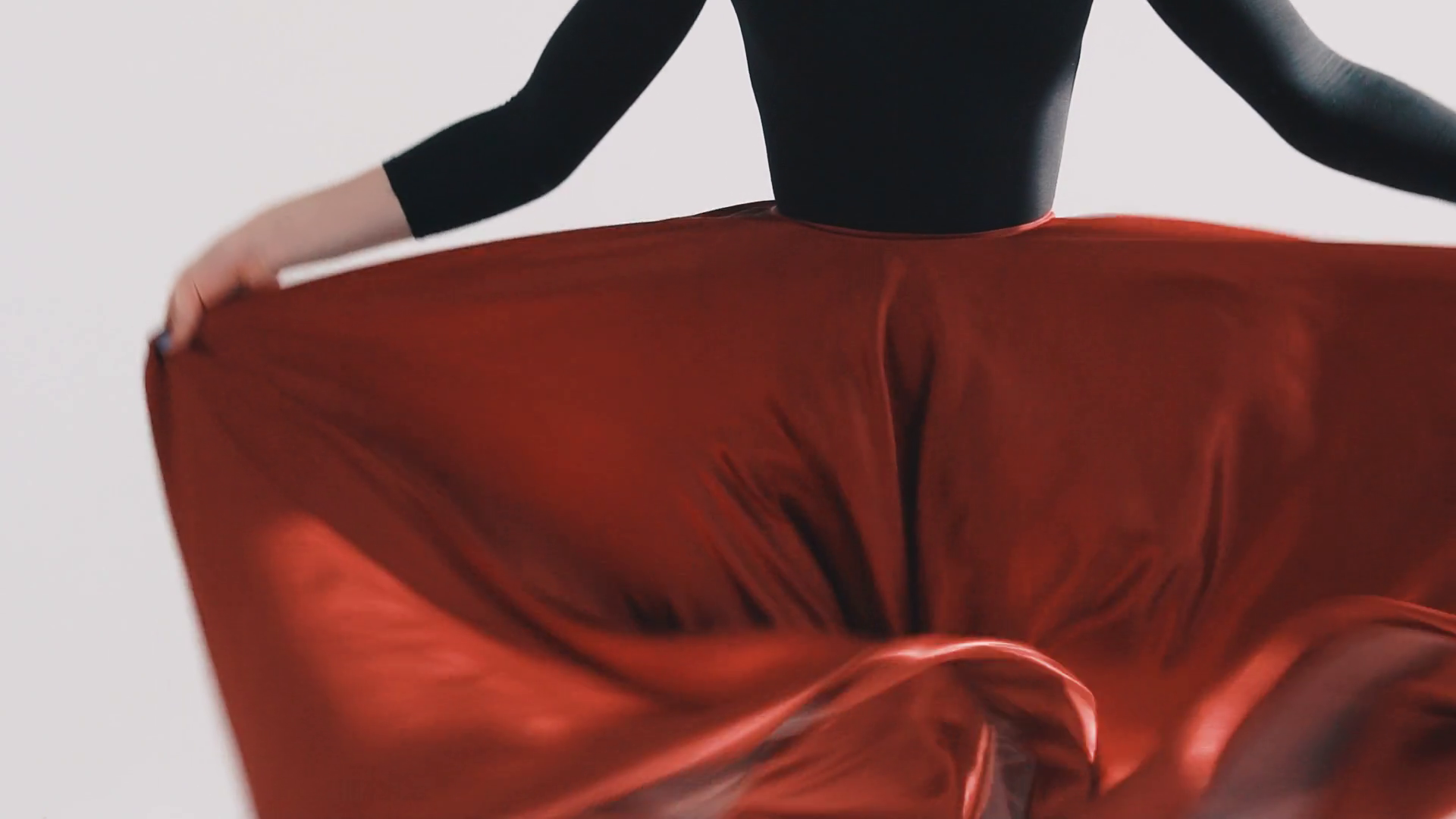 Woman Posing In Fluttering Red Skirt Red Stock Footage SBV-313475814 ...