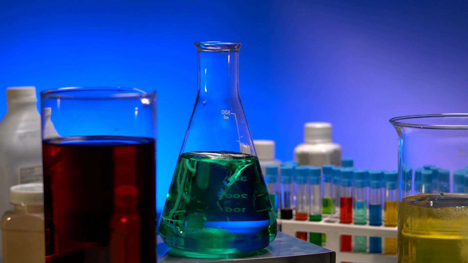 Lab Mixtures Swirling Bubbling Close-up Stock Footage SBV-323973195 ...