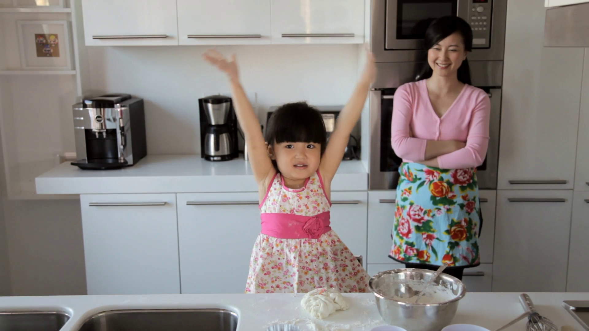 Ms Portrait Of Young Girl Making Food In Stock Footage SBV-311355688 ...