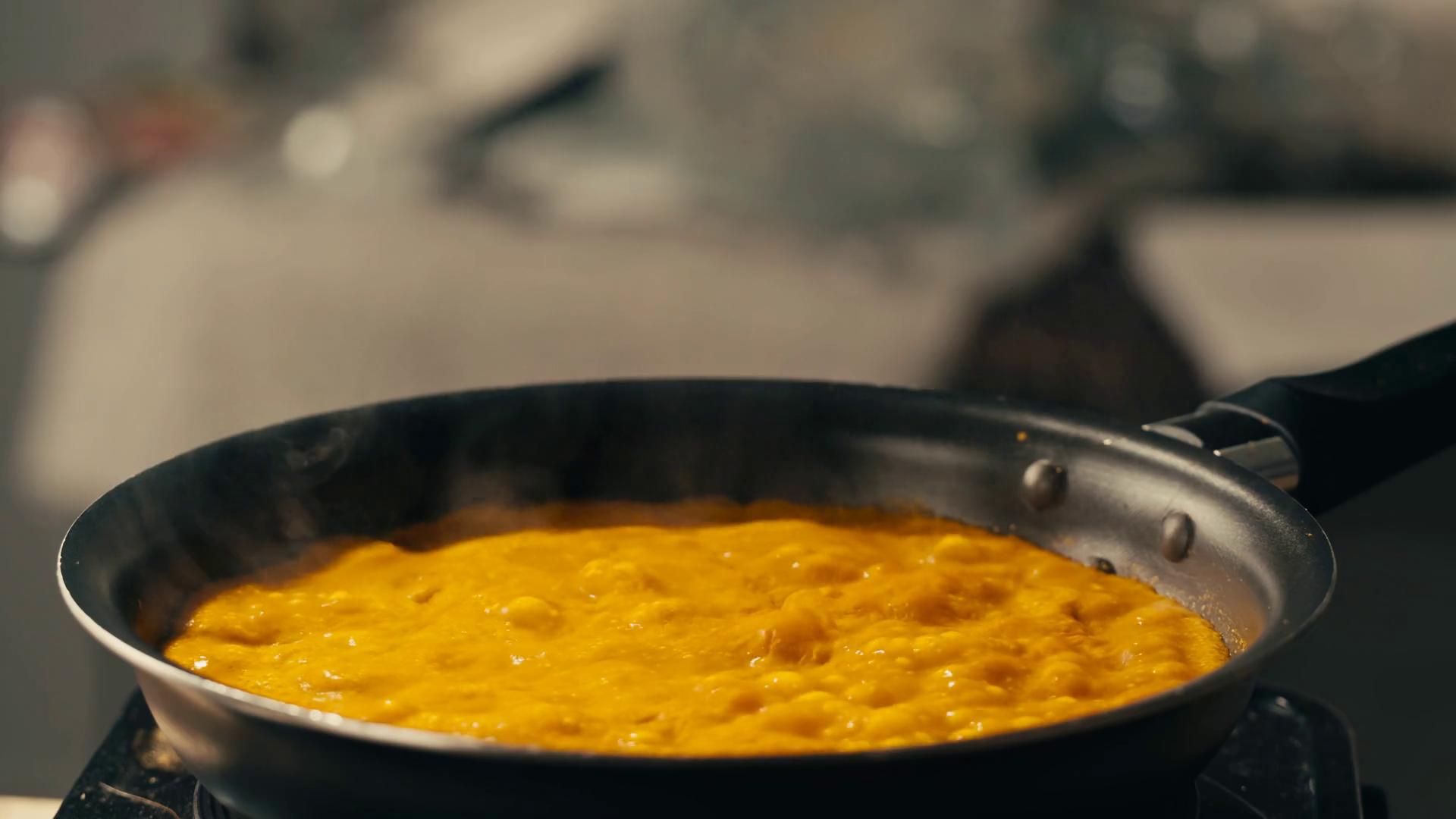 Close Up View Of Boiling Curry Sauce In Pan Stock Footage SBV-349082739 ...