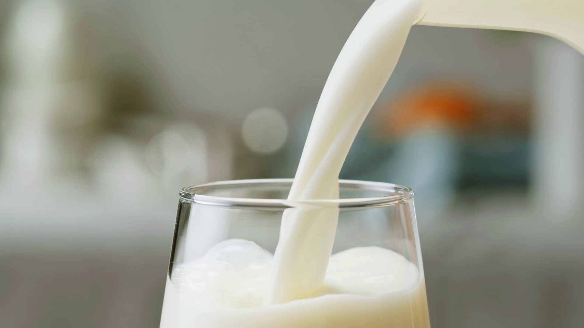 Milk Pouring In Cup Close-up With Yogurt Stock Footage SBV-349372308 ...