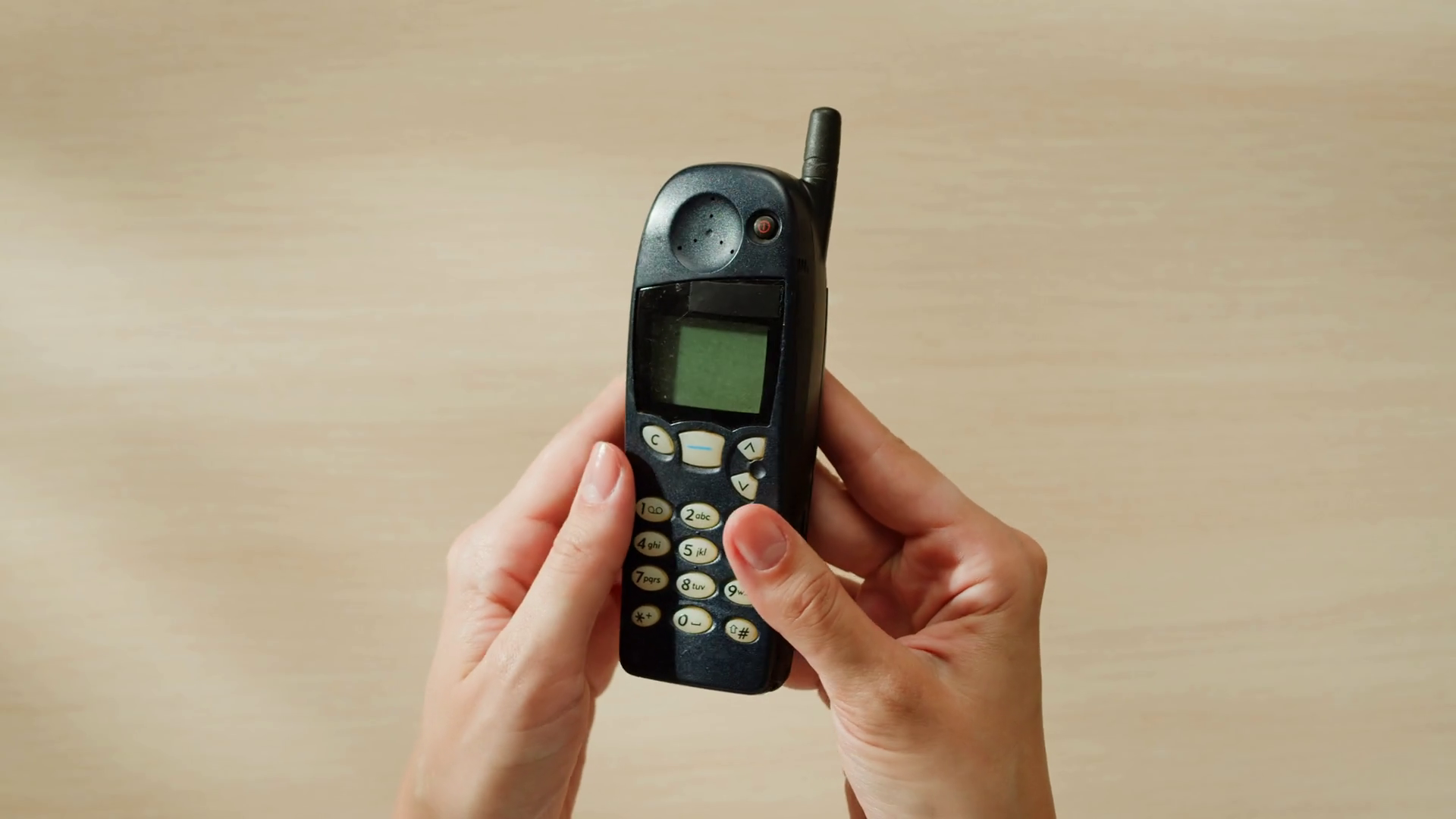 80s 90s Retro Vintage Cell Phone Being Used Stock Footage SBV-352301612 ...