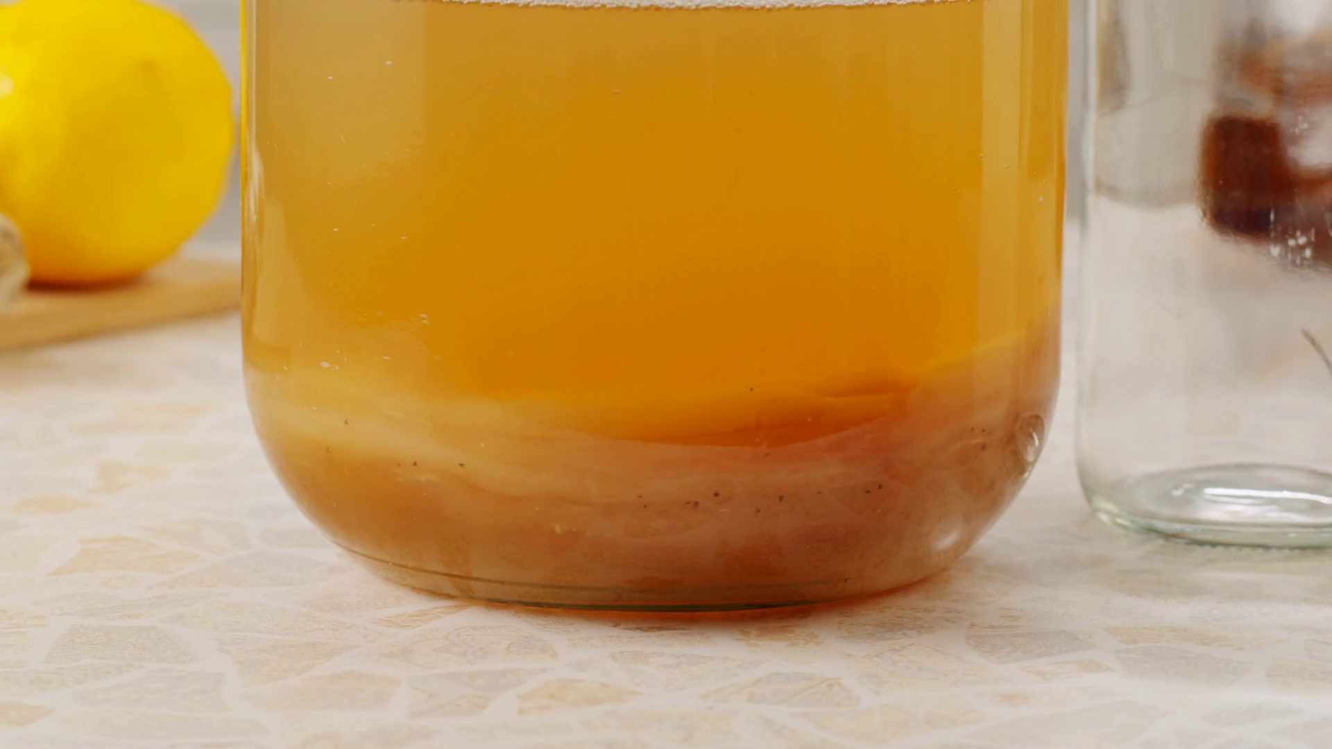 Kombucha Tea Scoby Fungus Homemade Kombucha Stock Footage SBV-352016637 ...