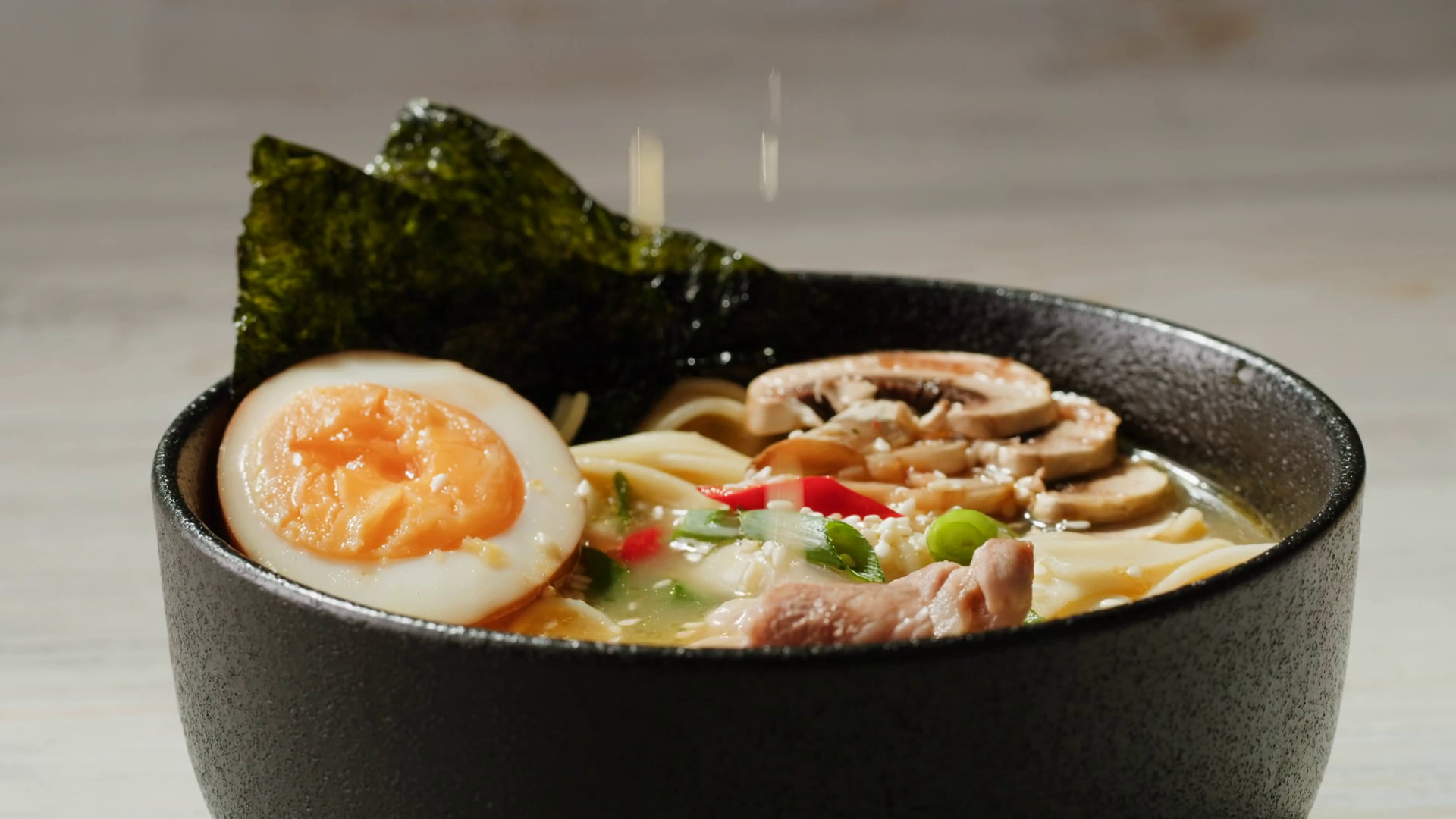 Japanese Ramen With Beef Chicken Rice Stock Footage SBV-351643765 ...