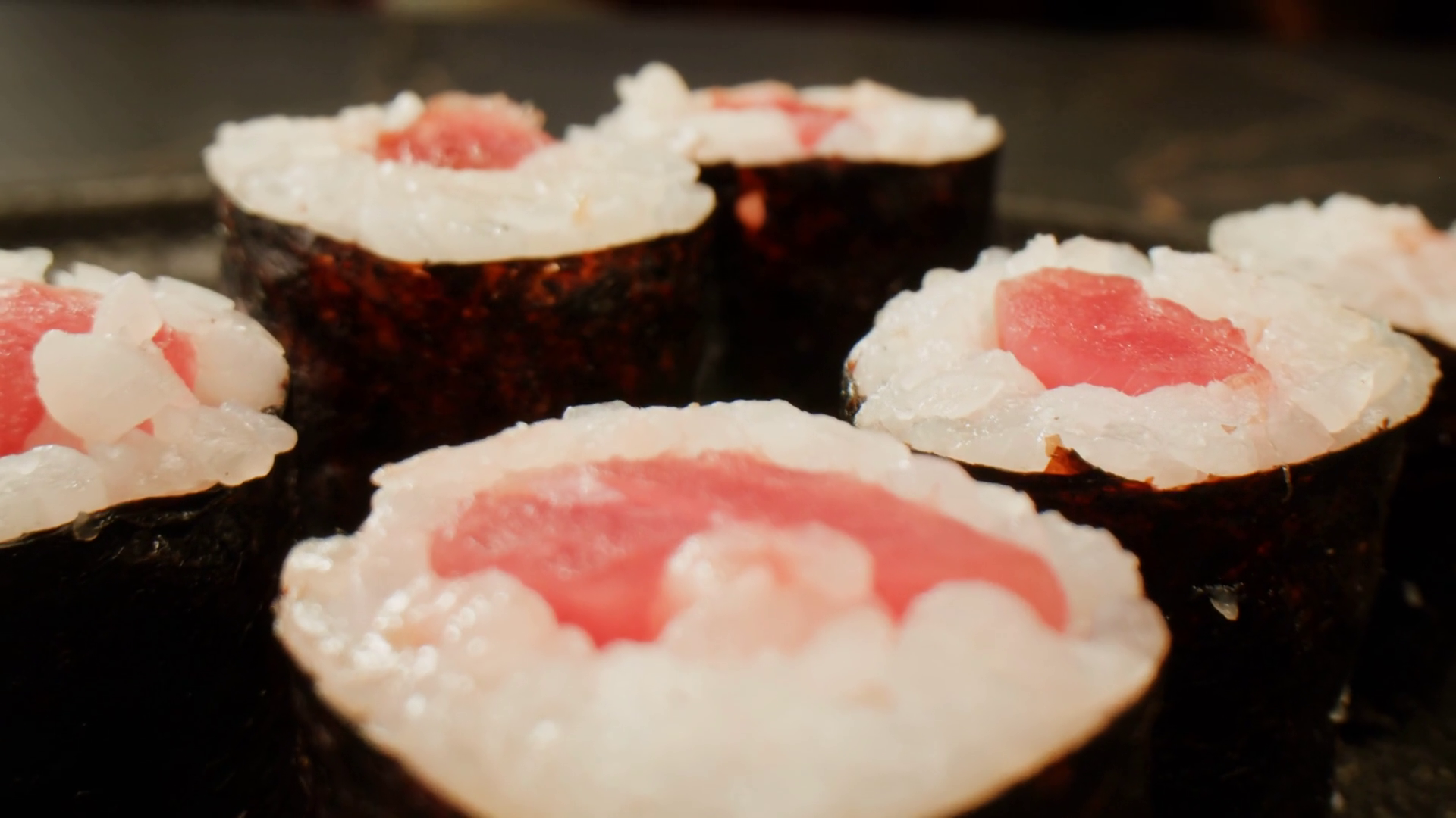 Sushi Sashimi Nigiri Platter Japanese Gunkan Stock Footage SBV ...