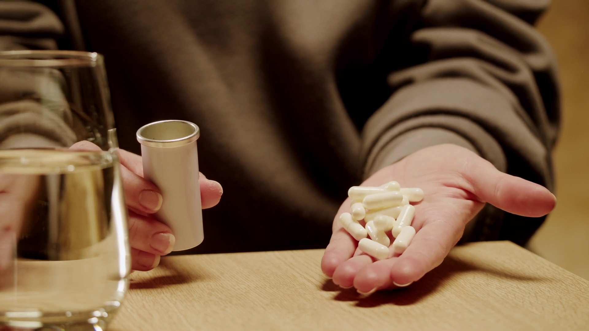 Pills Vitamins Macro Close Up View Of Womans Stock Footage SBV ...