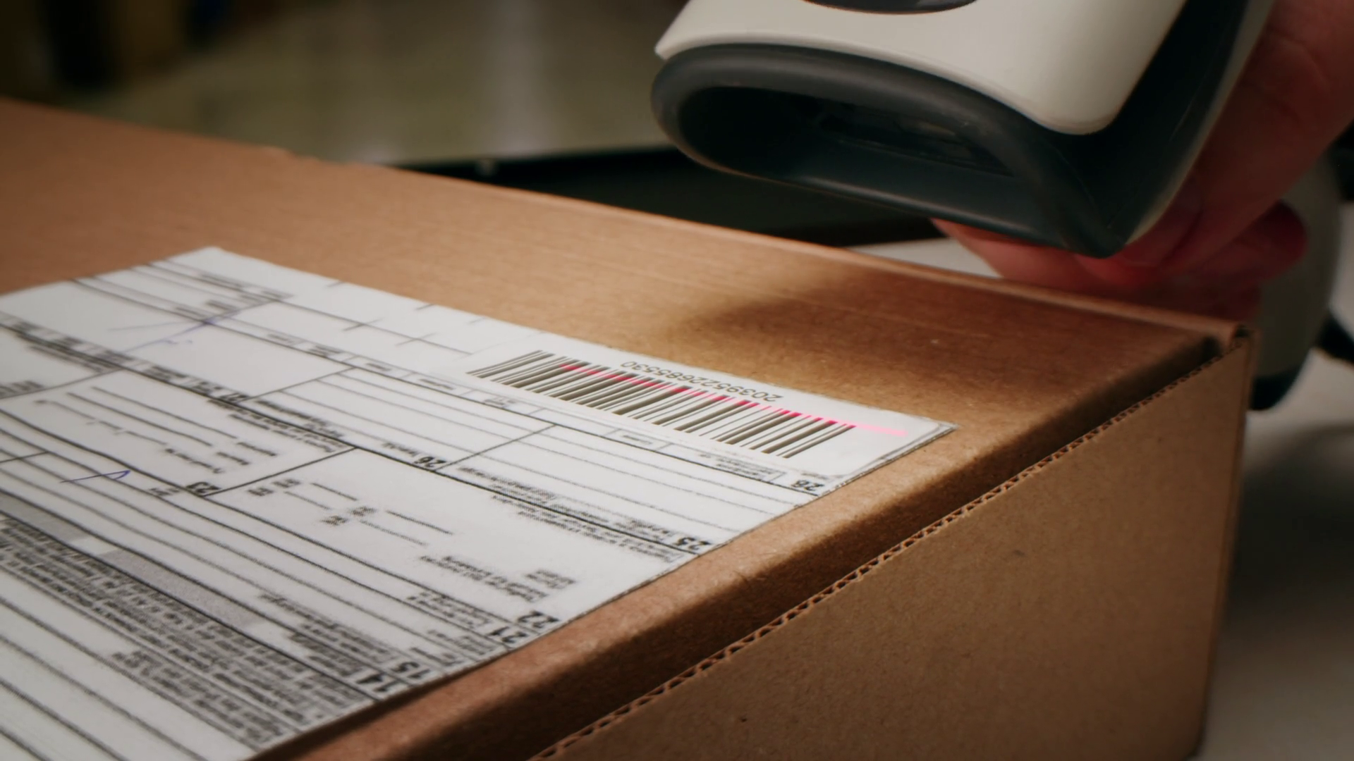 Scanner Scan Delivery Box In Storage Stock Footage SBV-351974509 ...