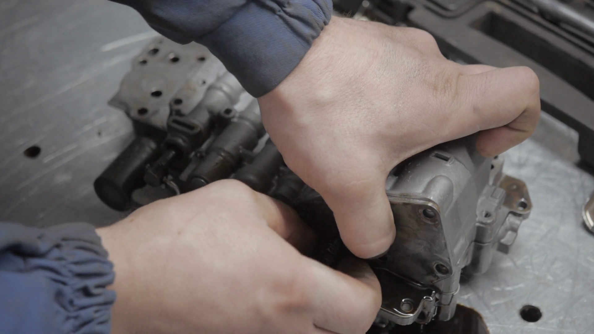 Auto Mechanic Is Working On Engine In Car Stock Footage SBV-306579614 ...