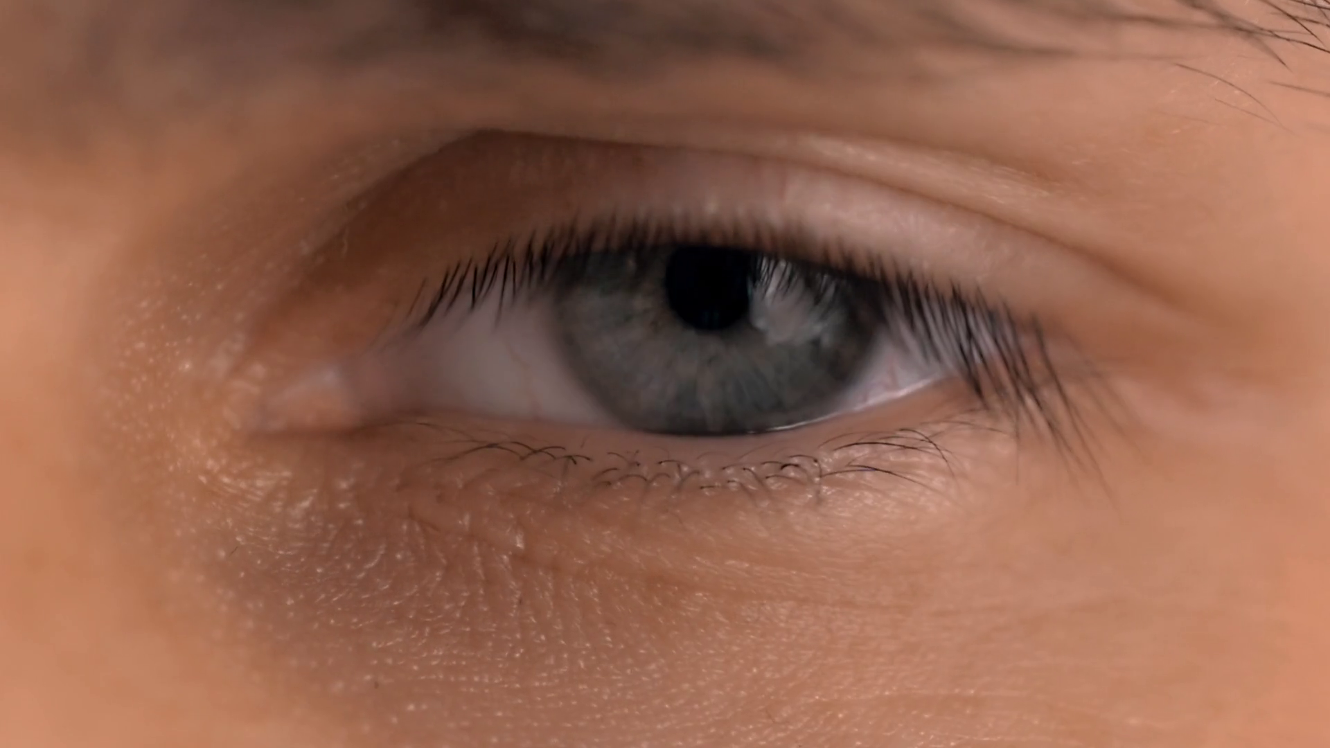 Beautiful blue man eyes with conatc lense close up Stock Video Footage ...