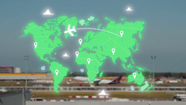 Plane Flying Map Animation Stock Footage: Royalty-Free Video Clips ...