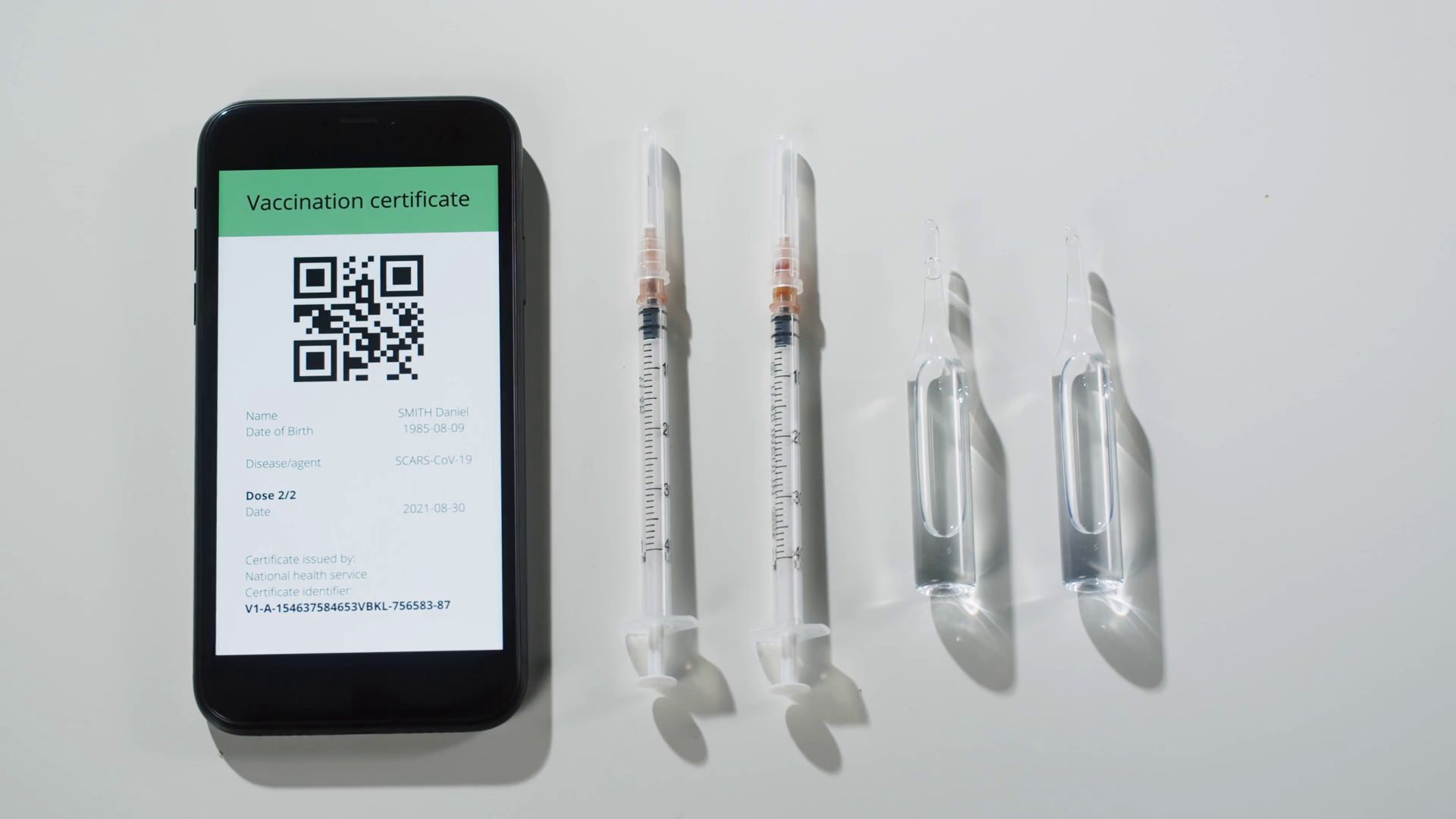 Electronic Vaccination Passport On Phone Stock Footage SBV-346770540 ...