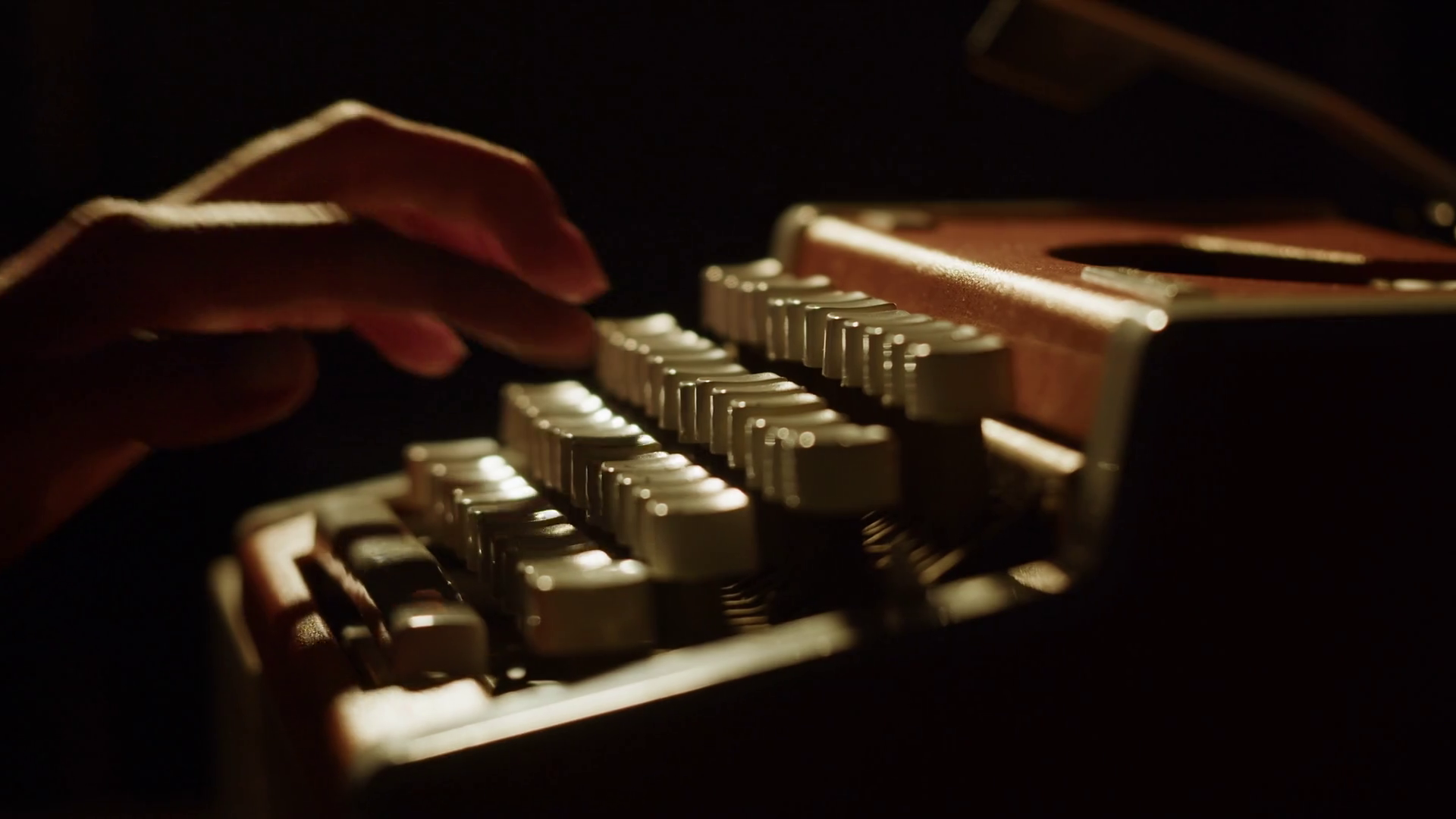 Old typewriter close-up. Vintage printed machine, writing messages ...