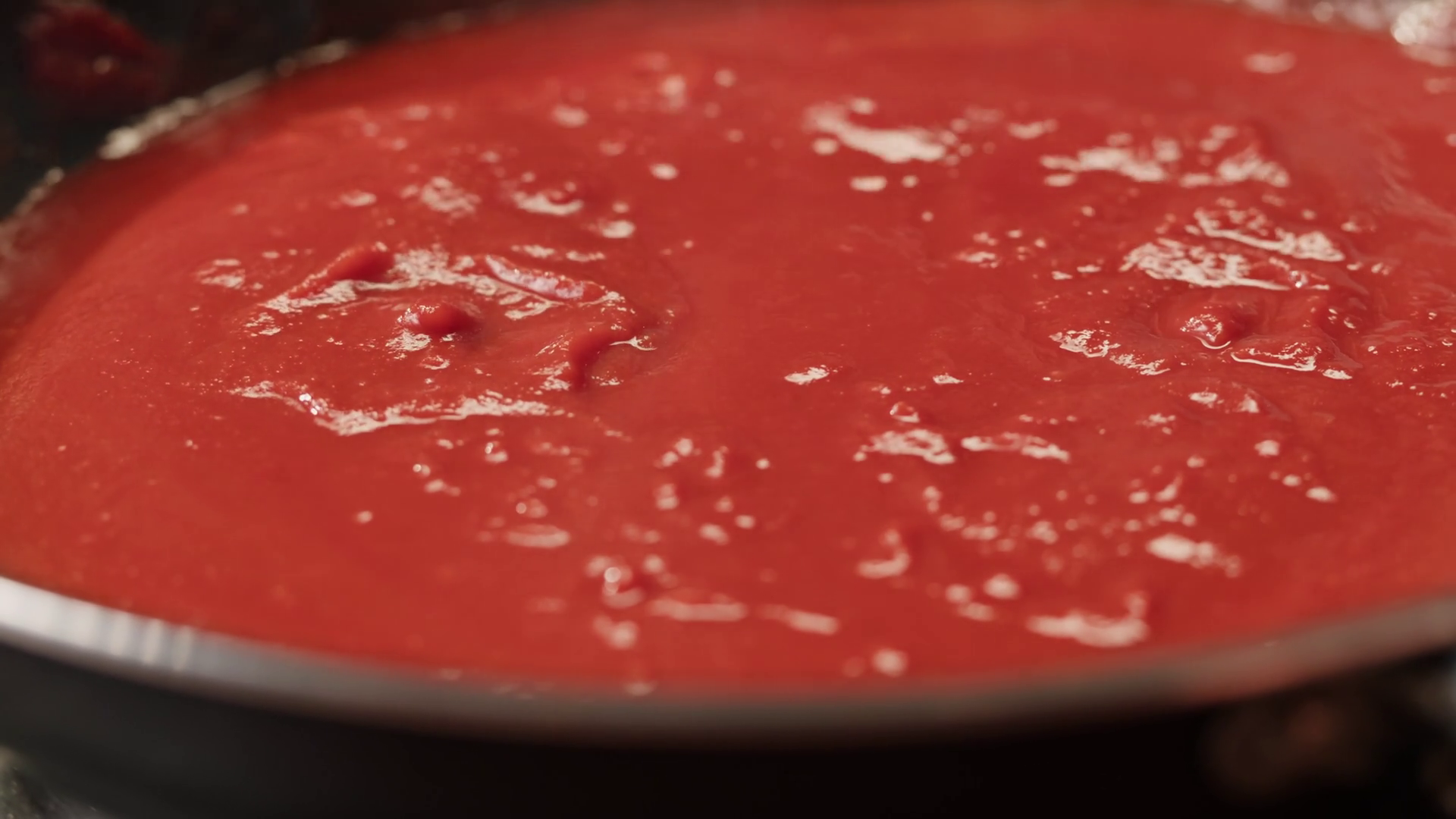 Cooking Tomato Sauce Classic Homemade Stock Footage SBV-348370097 ...