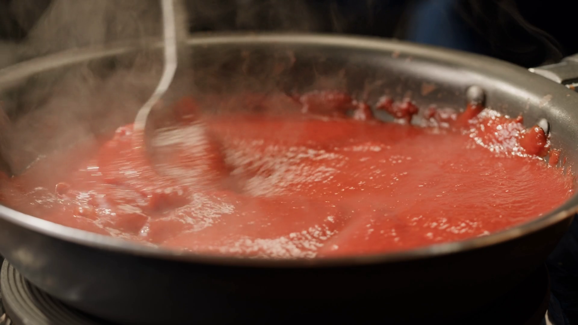 Cooking Tomato Sauce Classic Homemade Stock Footage SBV-348564070 ...