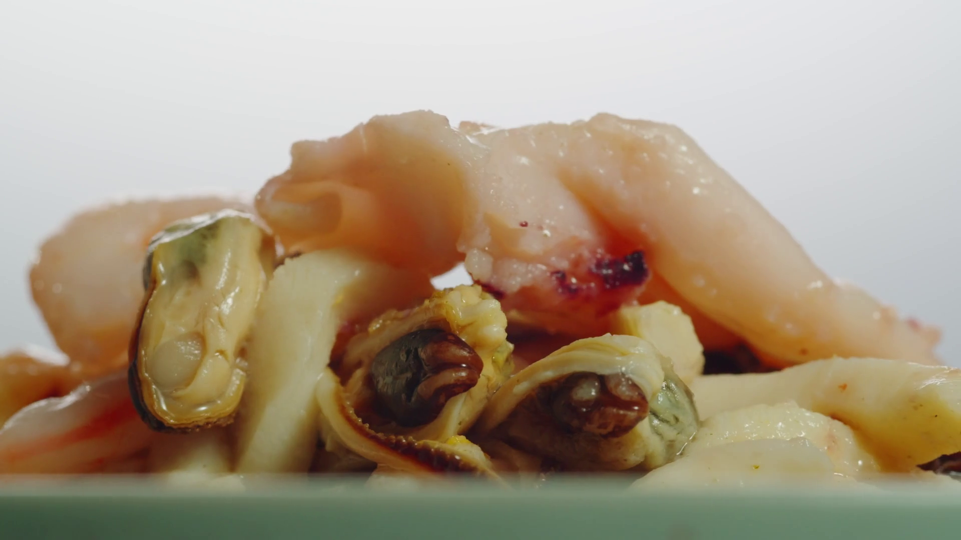 Mixed Seafood Salad In Dish Thai Spanish Stock Footage SBV-348739871 ...