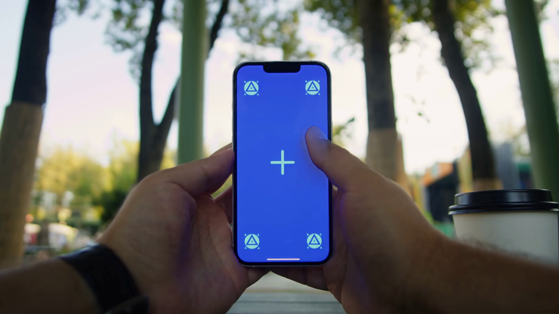 Young Woman Holding Swiping Phone Chroma Key Stock Footage SBV ...