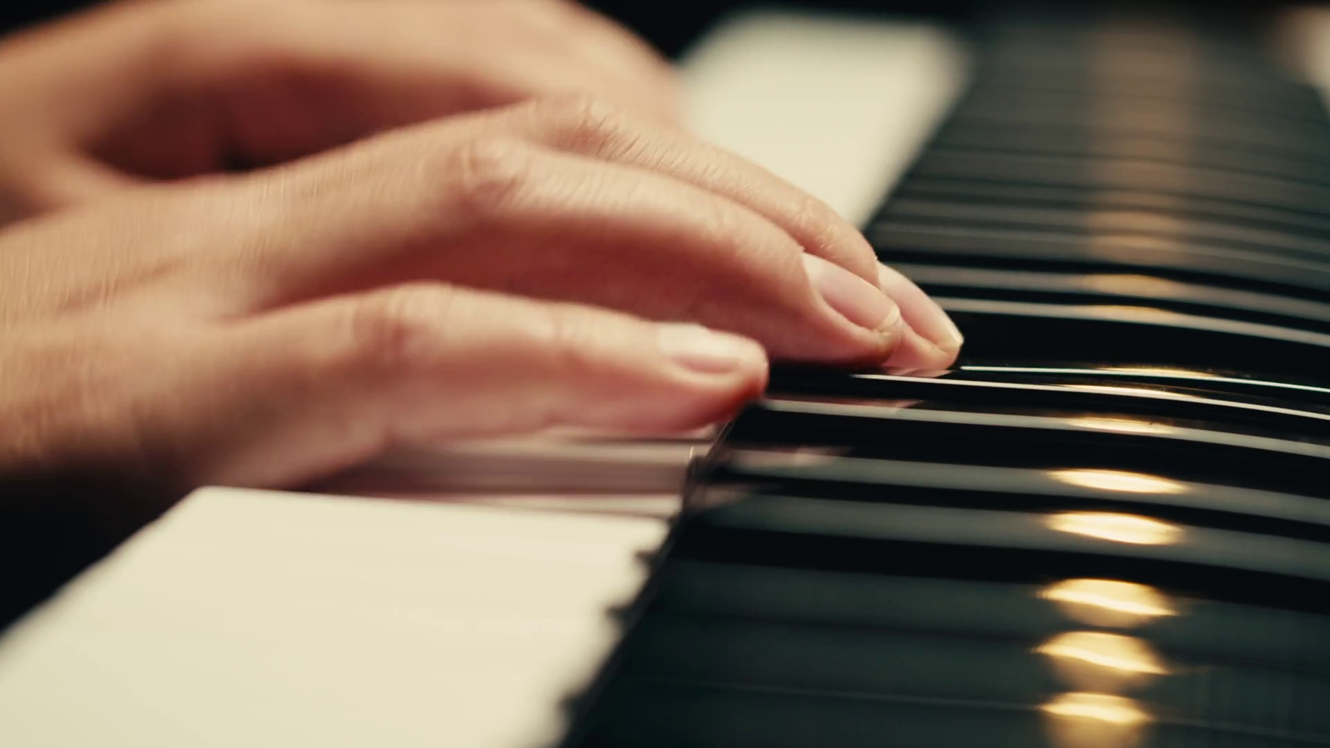 Young Woman Pianist Playing Music On Grand Stock Footage SBV-348638759 ...
