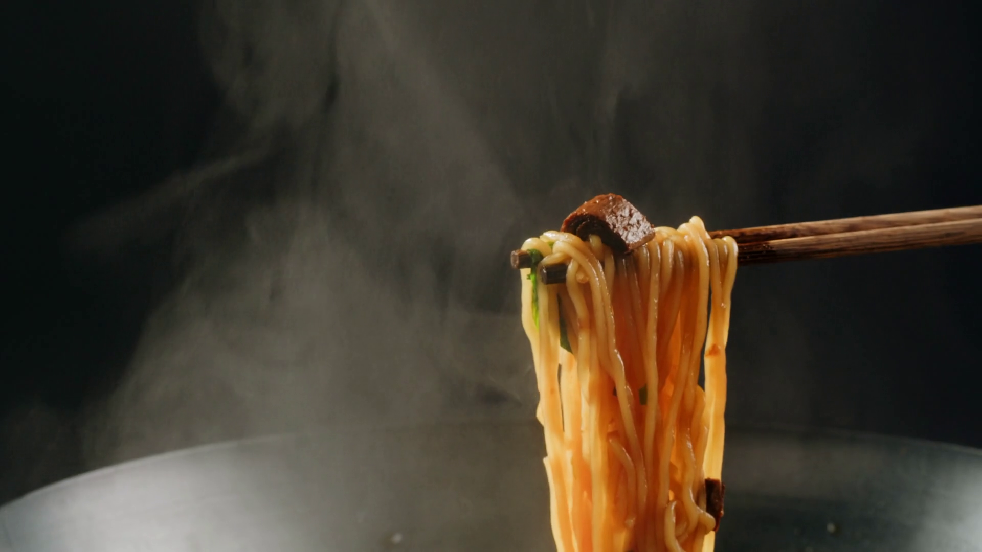 Asian Fast Food Noodles With Soy Meat Stock Footage SBV-348841131 ...