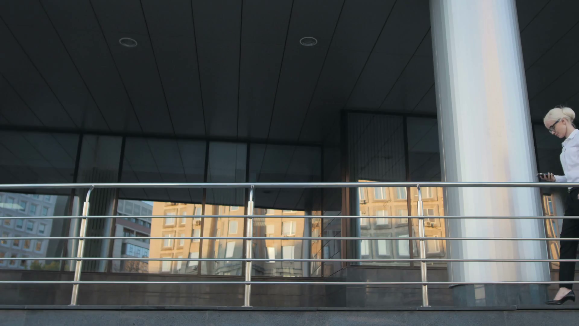 Professional Woman Making Phone Call Outside Stock Footage SBV ...