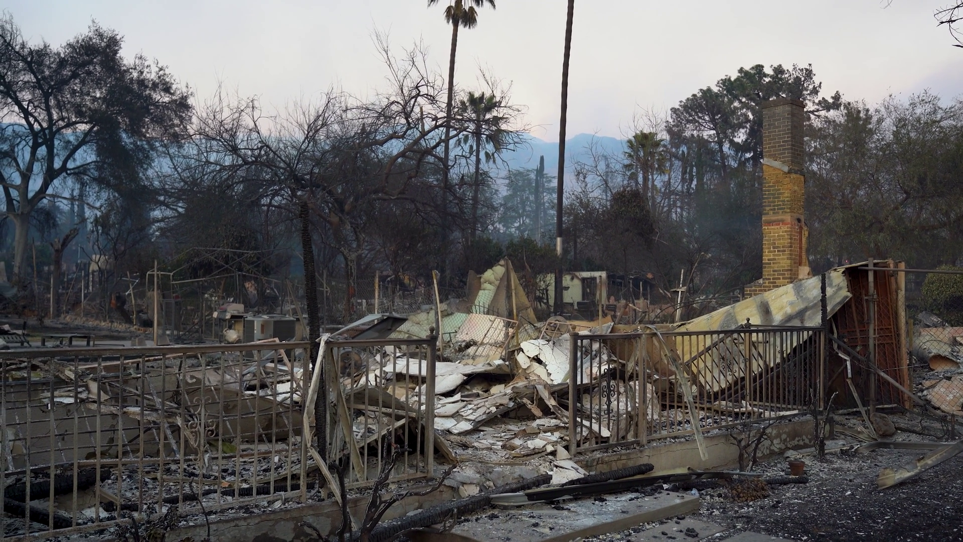 Wildfire Aftermath In Pasadena California Stock Footage SBV-351728814 ...
