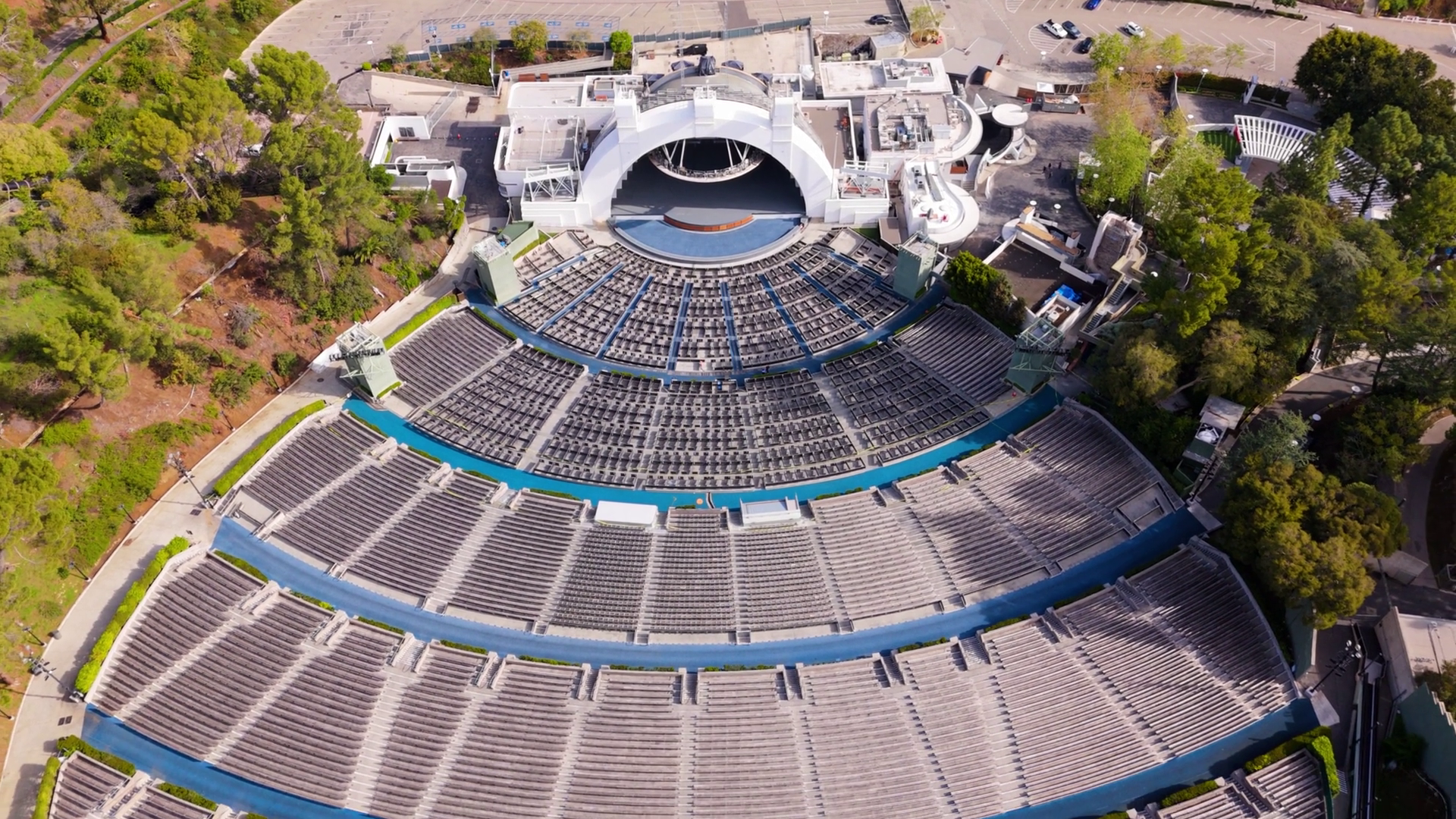 Aerial View Of Outdoor Amphitheater In Los Stock Footage SBV-351978110 ...