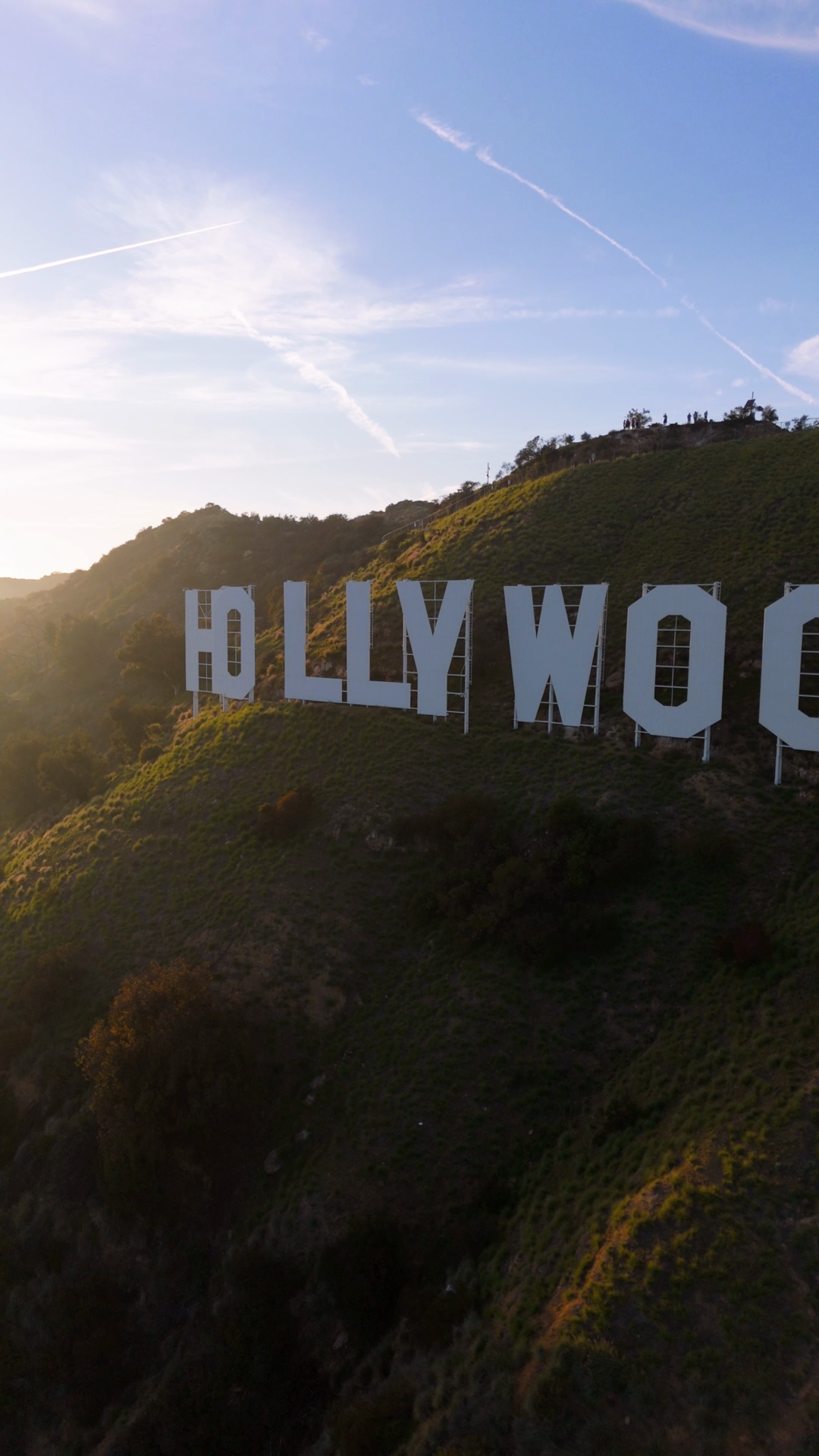 Aerial Of Iconic Hollywood Sign Close-up At Stock Footage SBV-353081791 ...