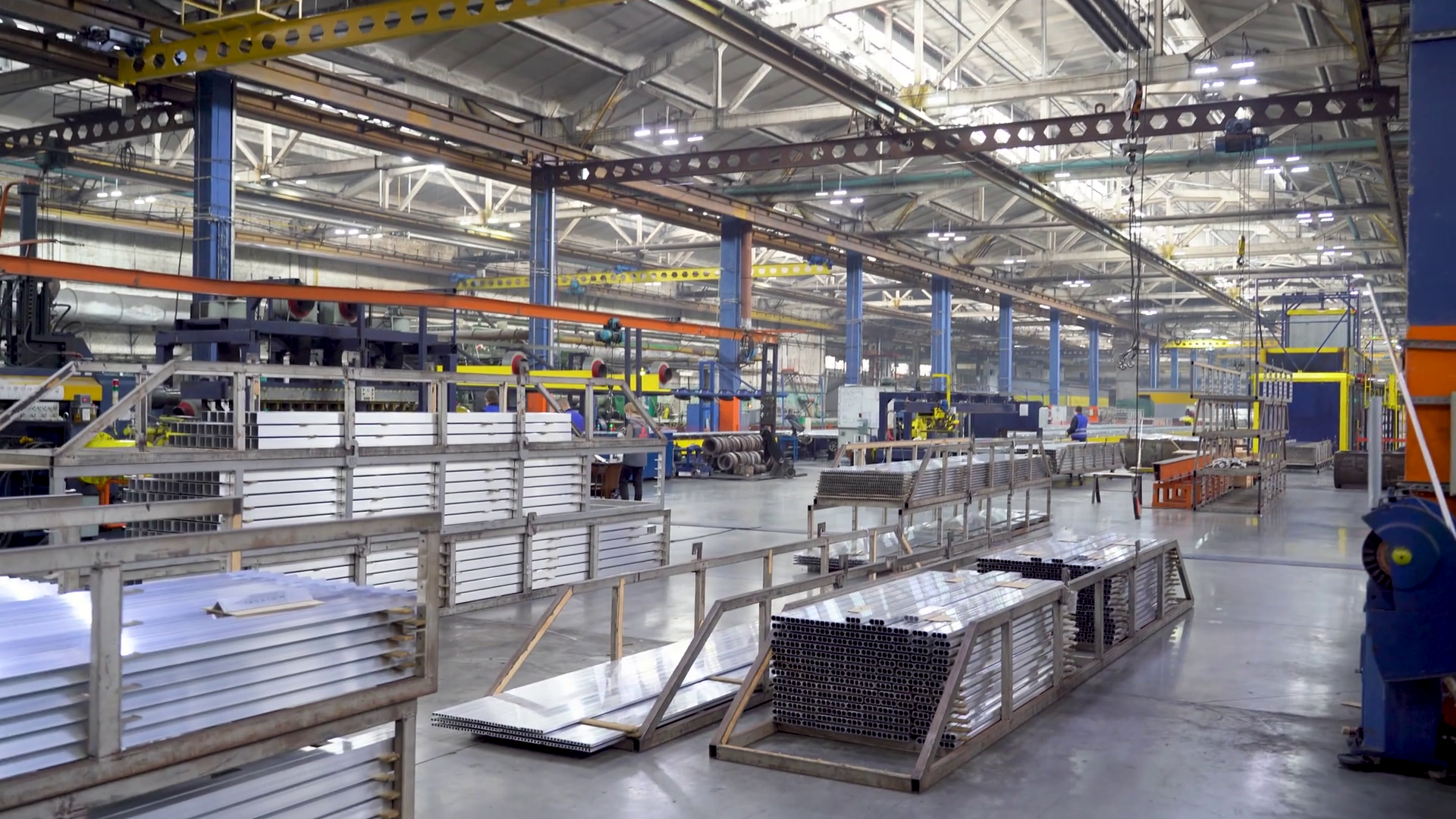 Aluminum Manufacturing Plant Interior With Stock Footage SBV-352194775 ...
