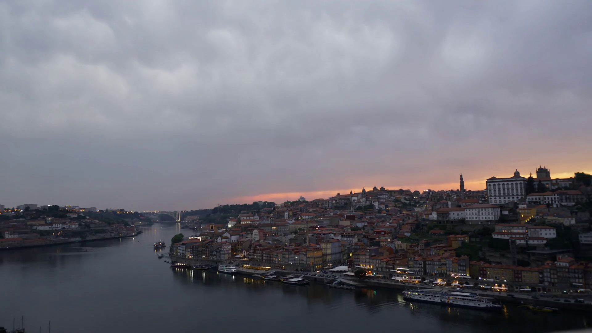 Romantic Colorful Sunset At Porto Portugal Stock Footage SBV-347716368 ...
