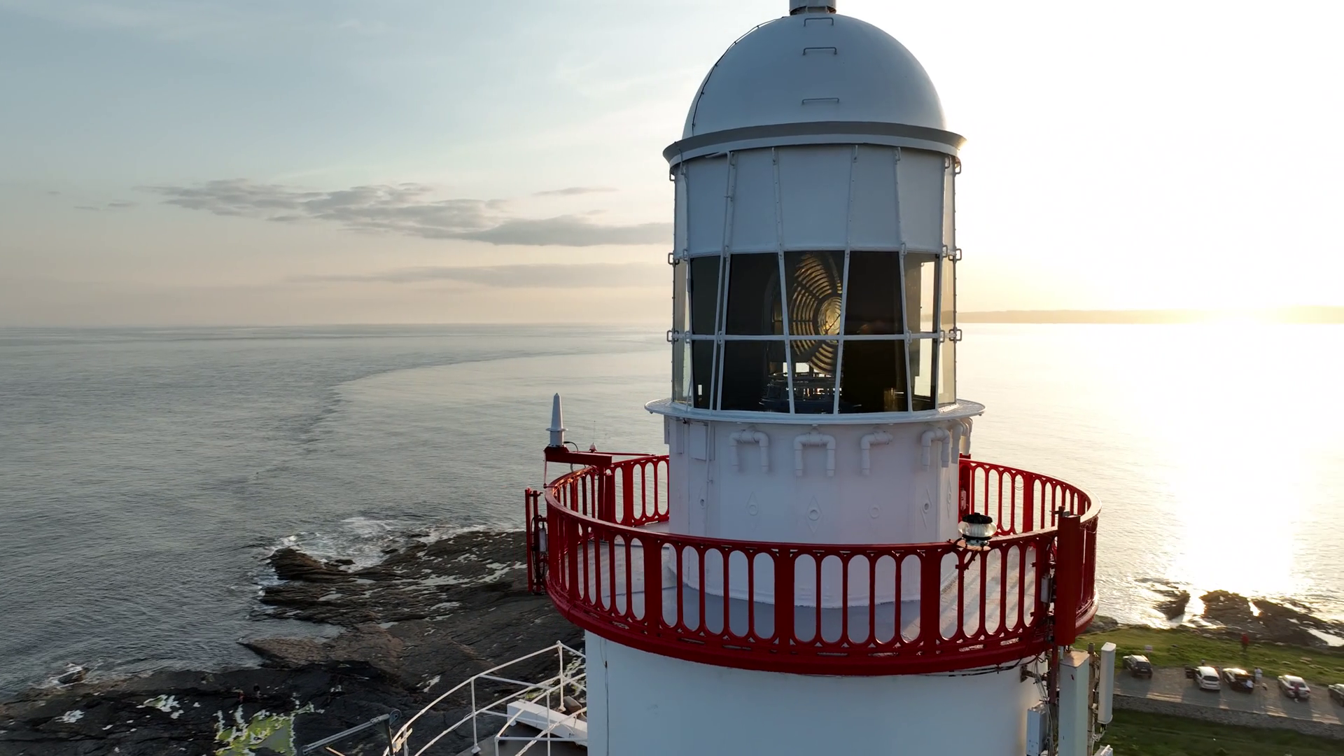 Close Up Lighthouse Tower Located On Hook Stock Footage SBV-347744041 ...