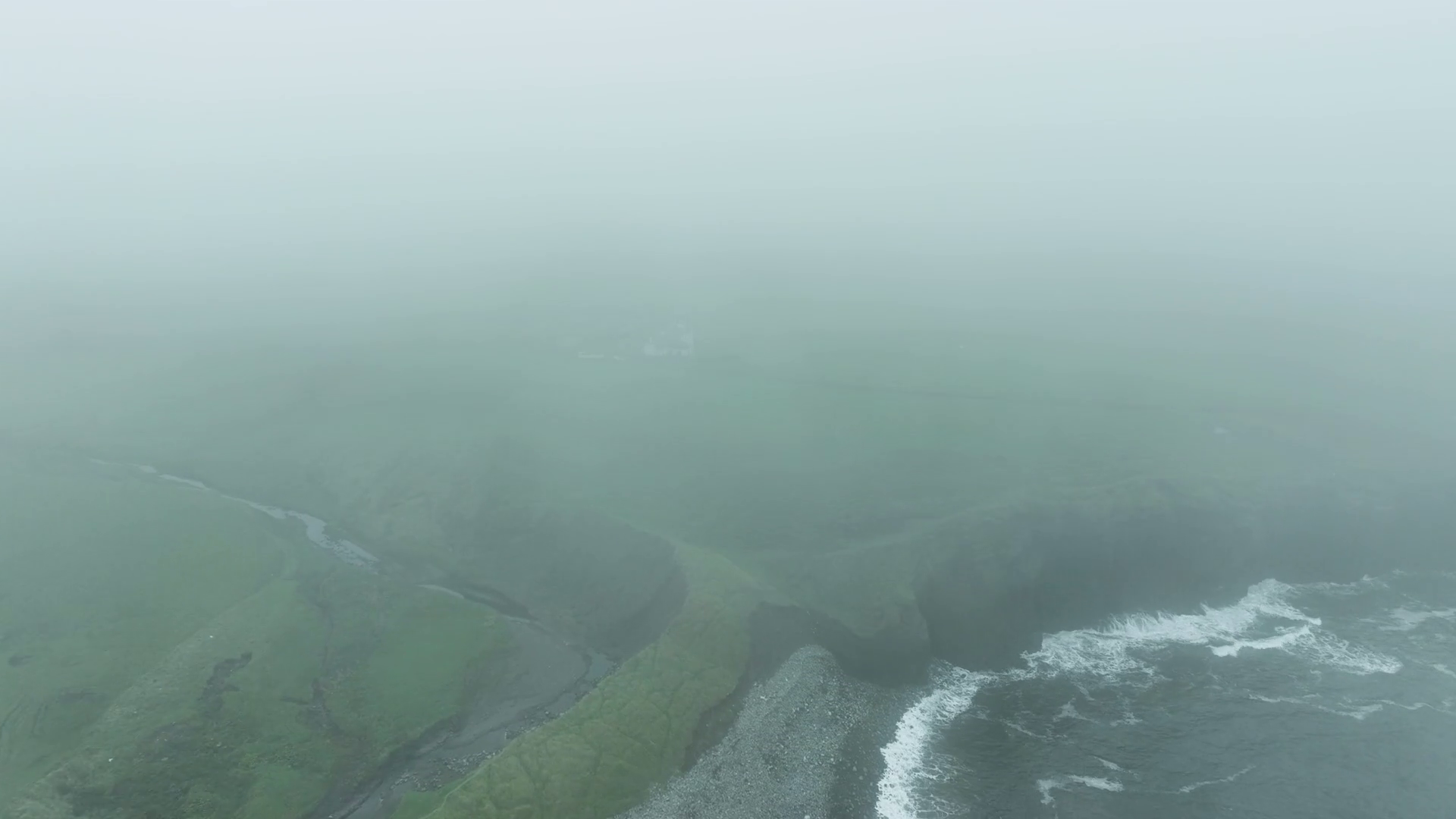 Aerial View Over Foggy West Coast Of Ireland Stock Footage SBV ...