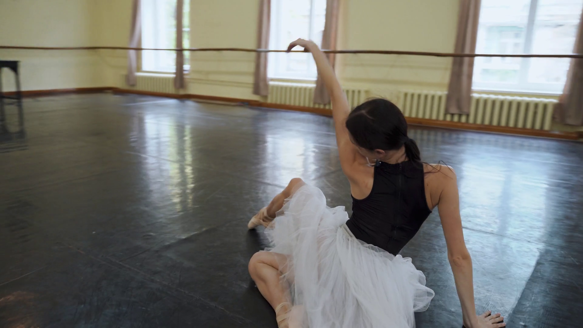 Ballerina Shows Beautiful Dance Moves On Stock Footage SBV-348919544 ...