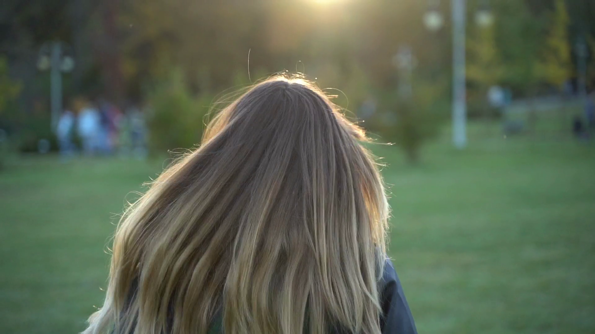 A Close-up Plan Of Whirling Woman With Long Stock Footage SBV-336382137 ...