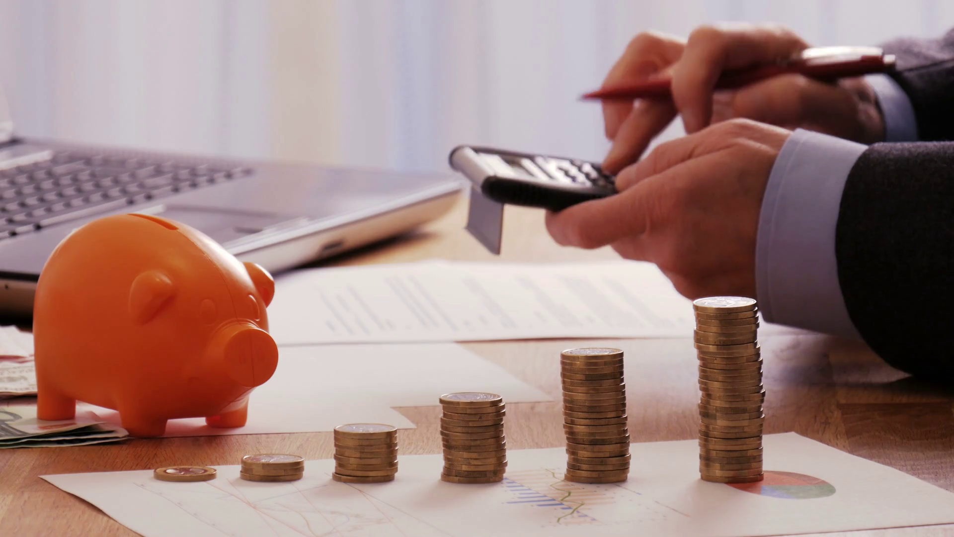 Frustrated Businessman Making Losses Stock Footage SBV-321504772 ...