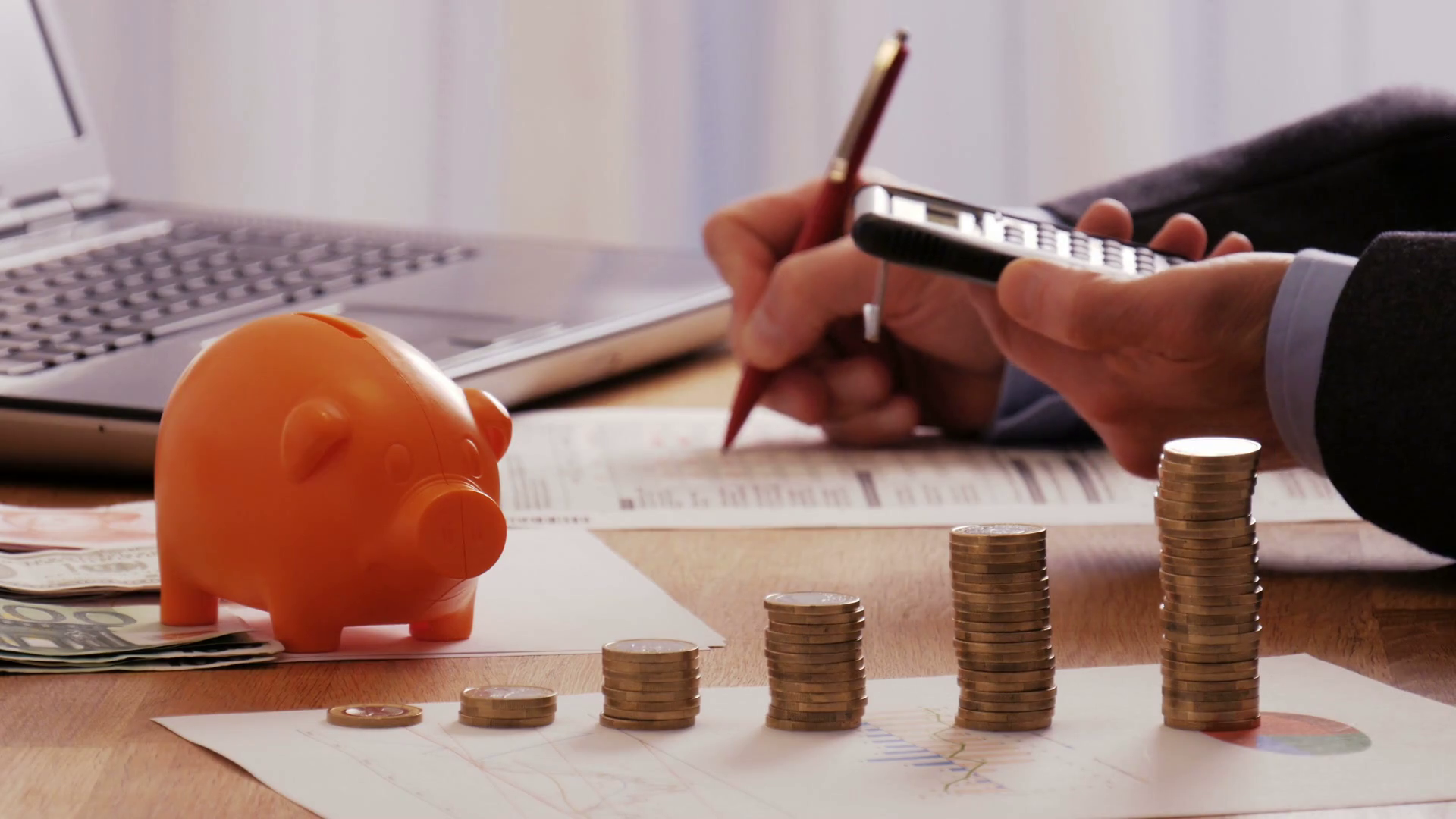 Saving Of Profits 4k Stock Footage SBV-321505235 - Storyblocks