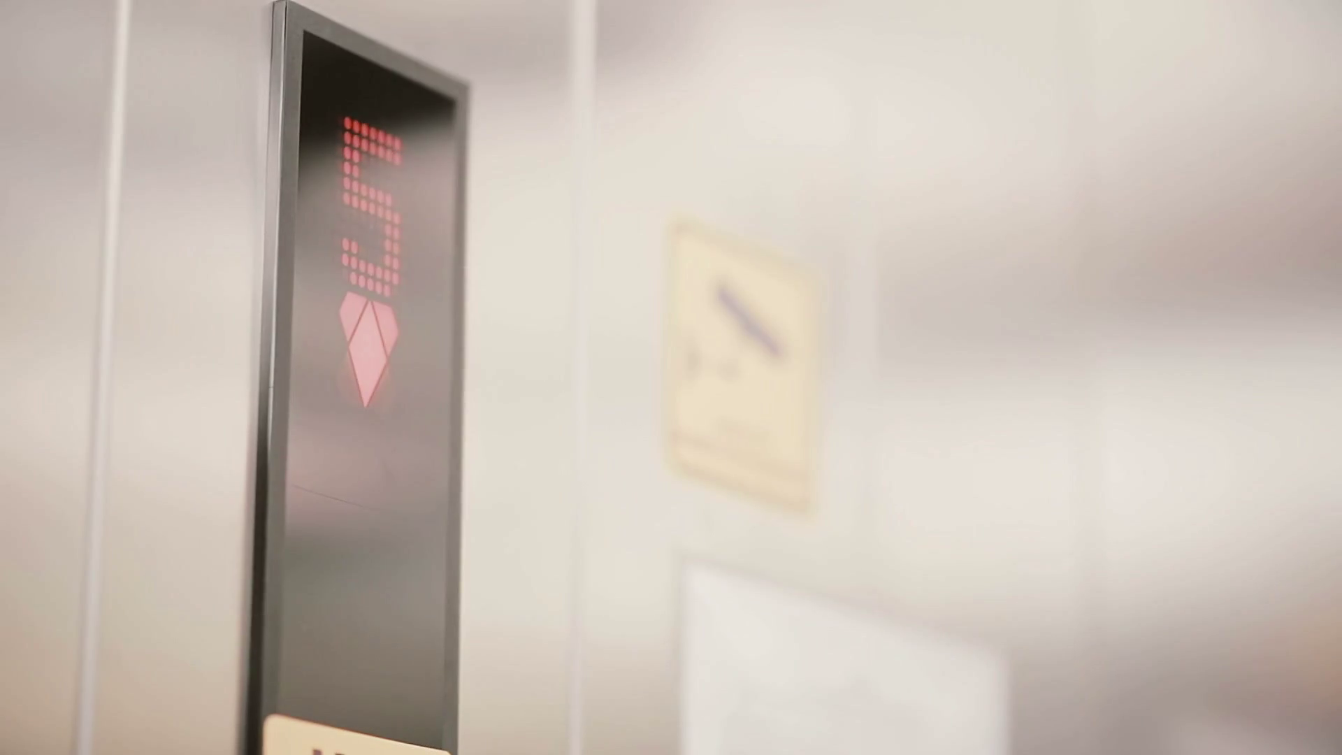 A Screen With Floor Counter Of New Elevator Stock Footage SBV-308851882 ...