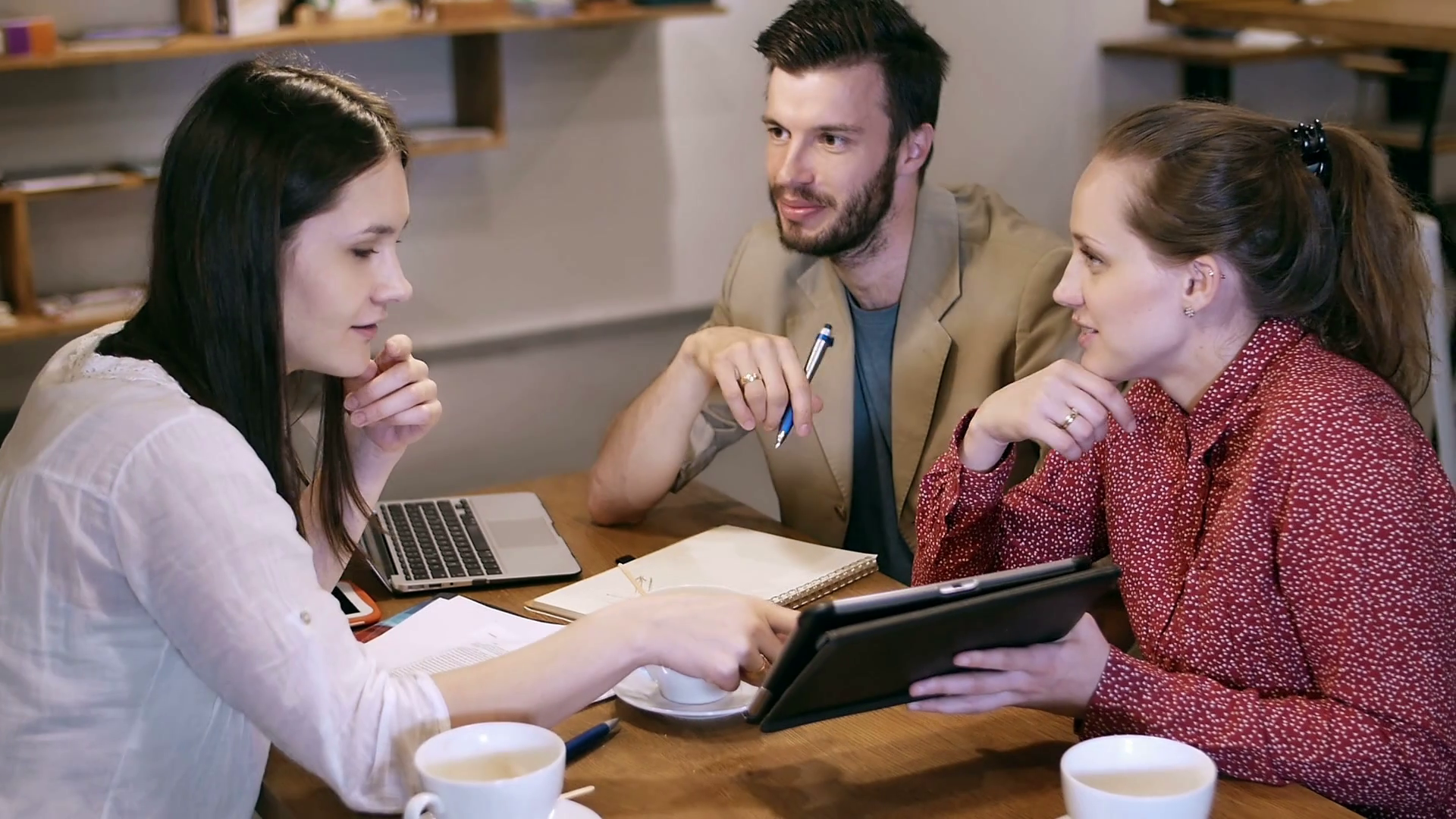 Creative Team Discussion Working Together In Stock Footage SBV ...