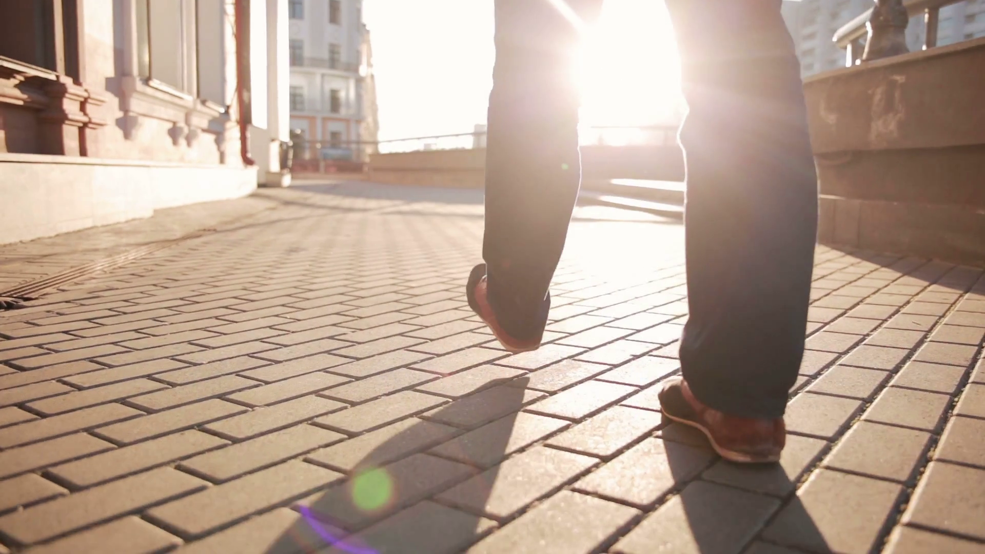 Man Walking On Sidewalk Closeup Foot Stock Footage SBV-304476549 ...
