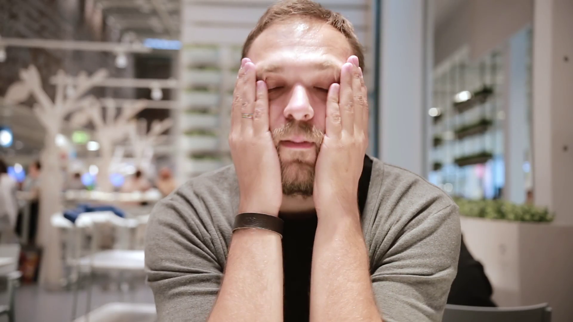 Serious Man Looking In Camera Funny Man Stock Footage SBV-309622780 ...