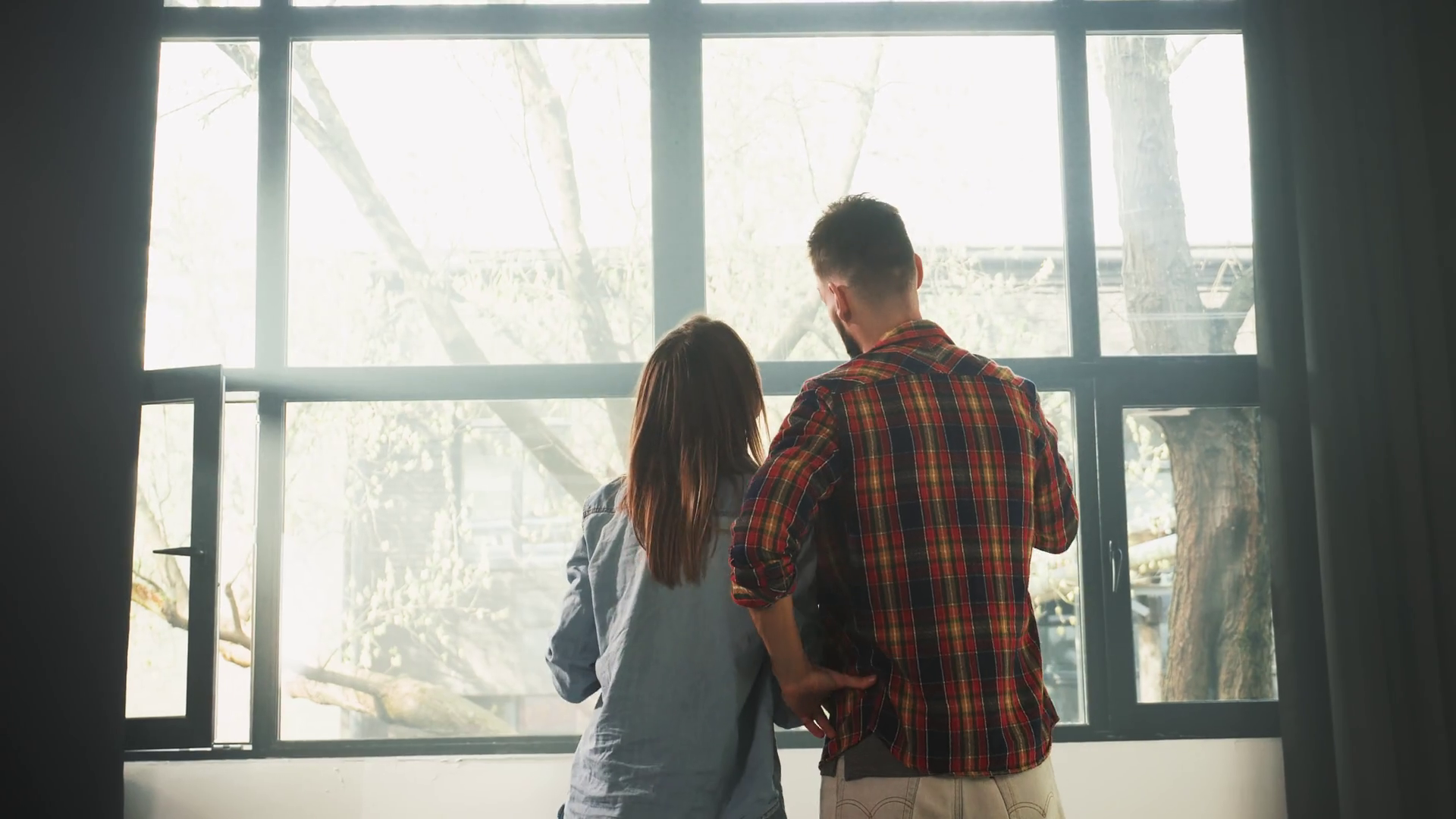 Bright Future Together Rear View Happy Young Stock Footage SBV ...