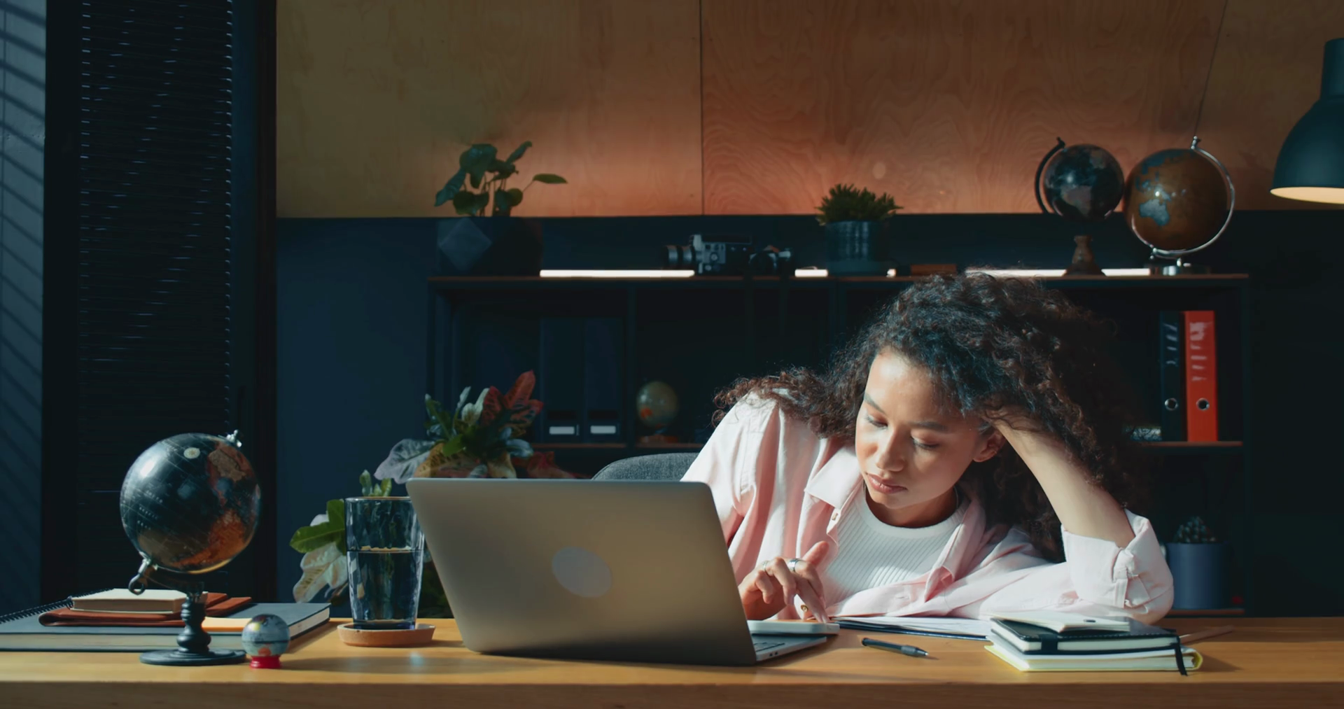 Working From Home Tired Beautiful Young Stock Footage SBV-347627657 ...