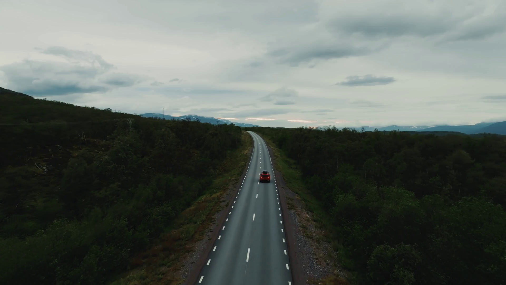 Red Suv Car Driving Alone Up Empty Driveway Stock Footage SBV-348485526 ...