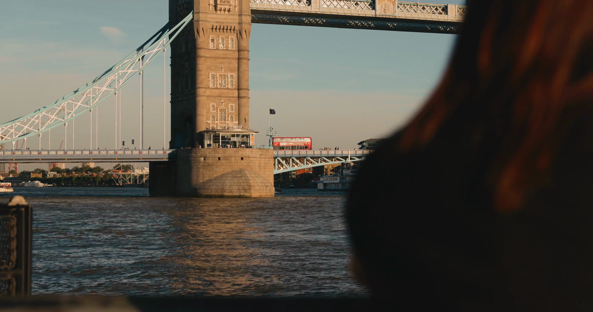 Cinematic Shot Of Typical London Bus Driving Stock Footage SBV ...